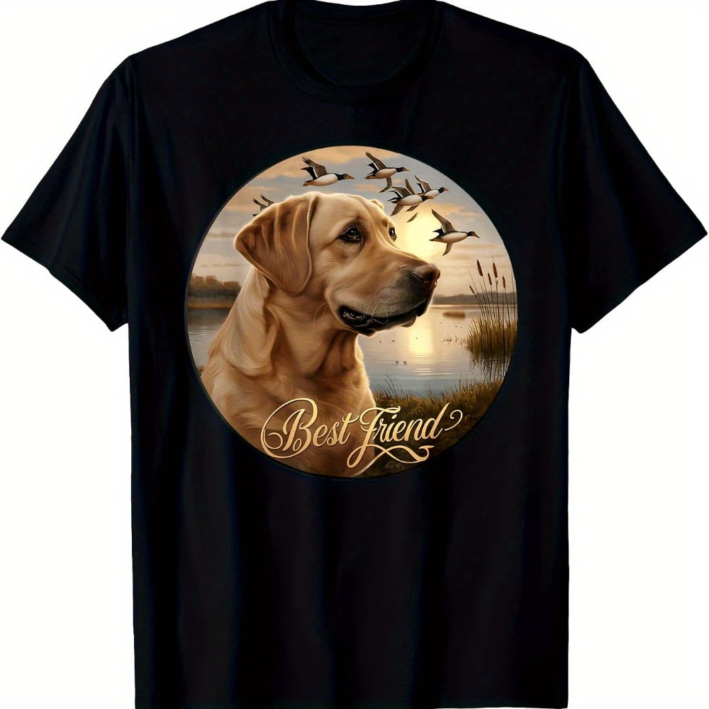 Best Friend Hunting Yellow Labrador Dog With Ducks And Geese T-Shirts ...