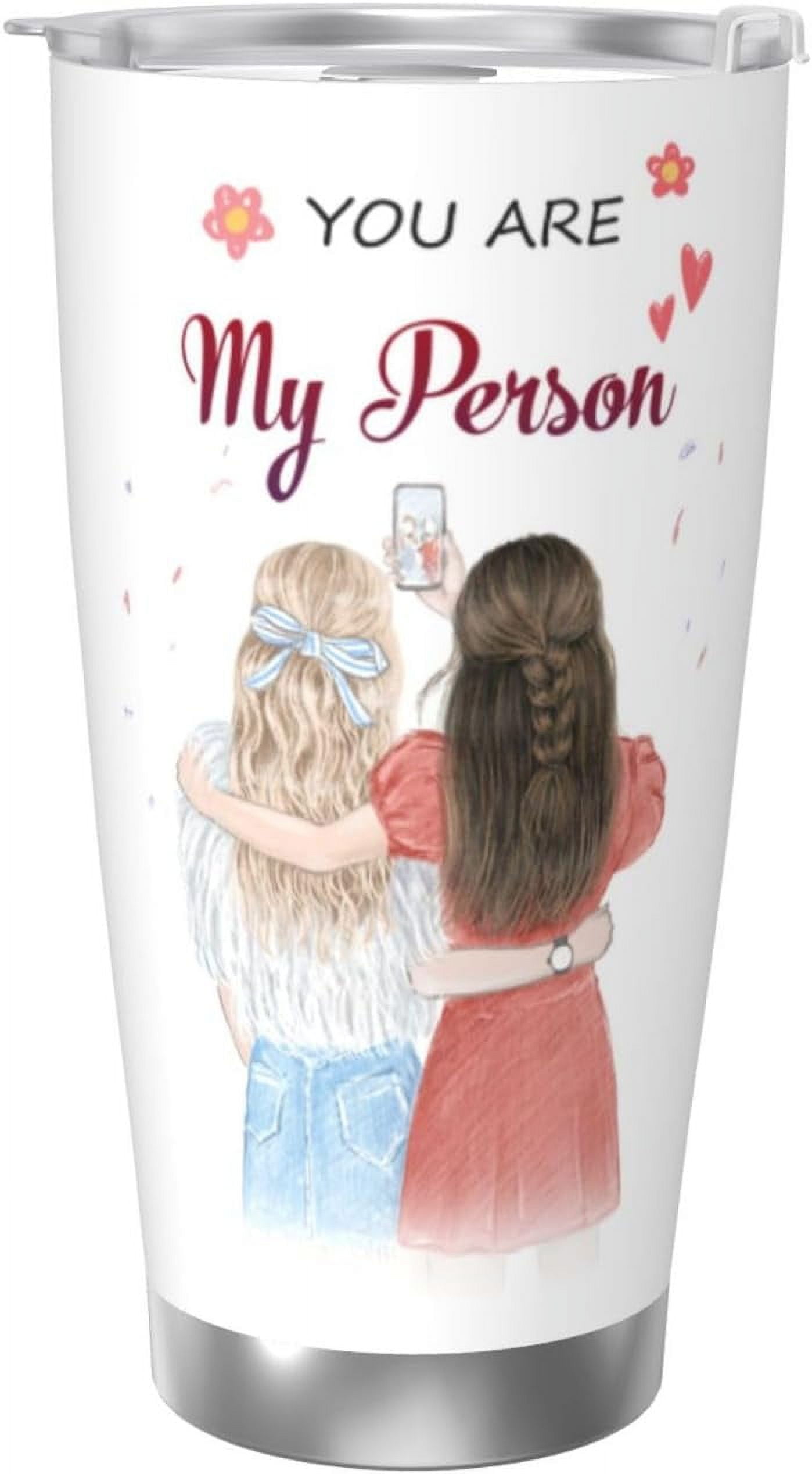 Best Friend Ideas Tumbler Cup 20oz, Women Friendship Birthday Gifts for ...