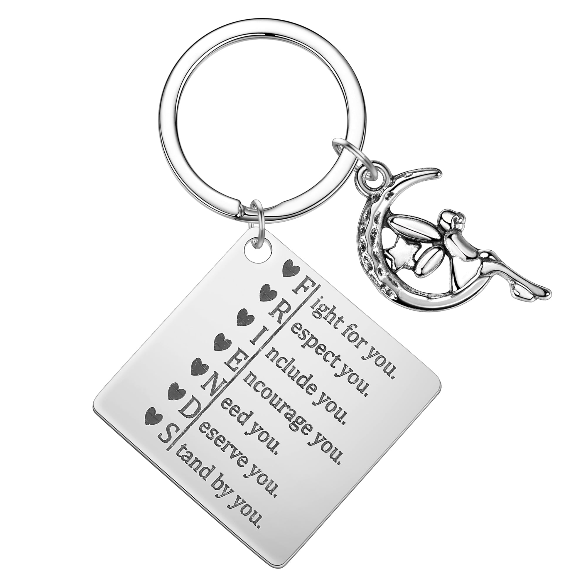 Best Friend Keychain Love Heart Forever Pendant BFF Friendship Jewelry ...