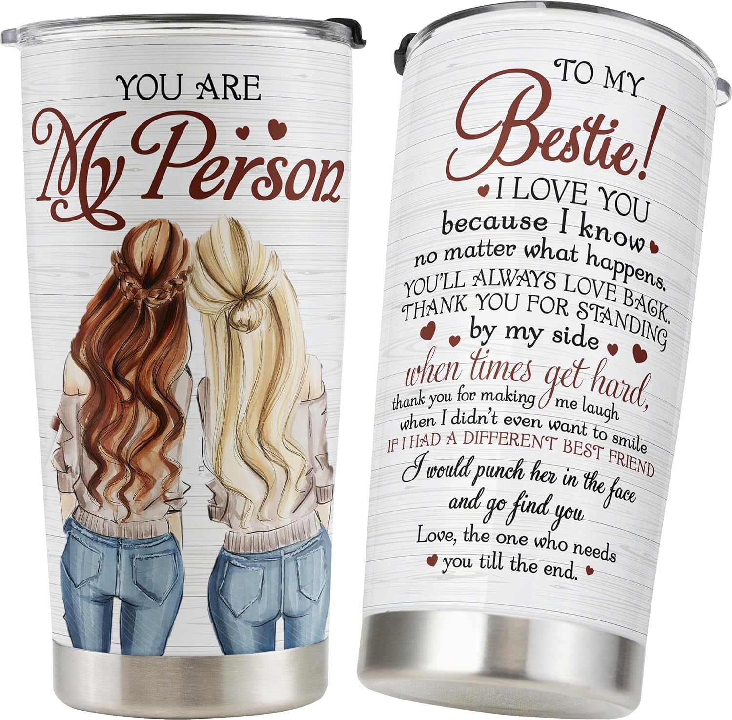 Best Friend, Long Distance Best Friend, Double Wall Vacuum Stainless ...