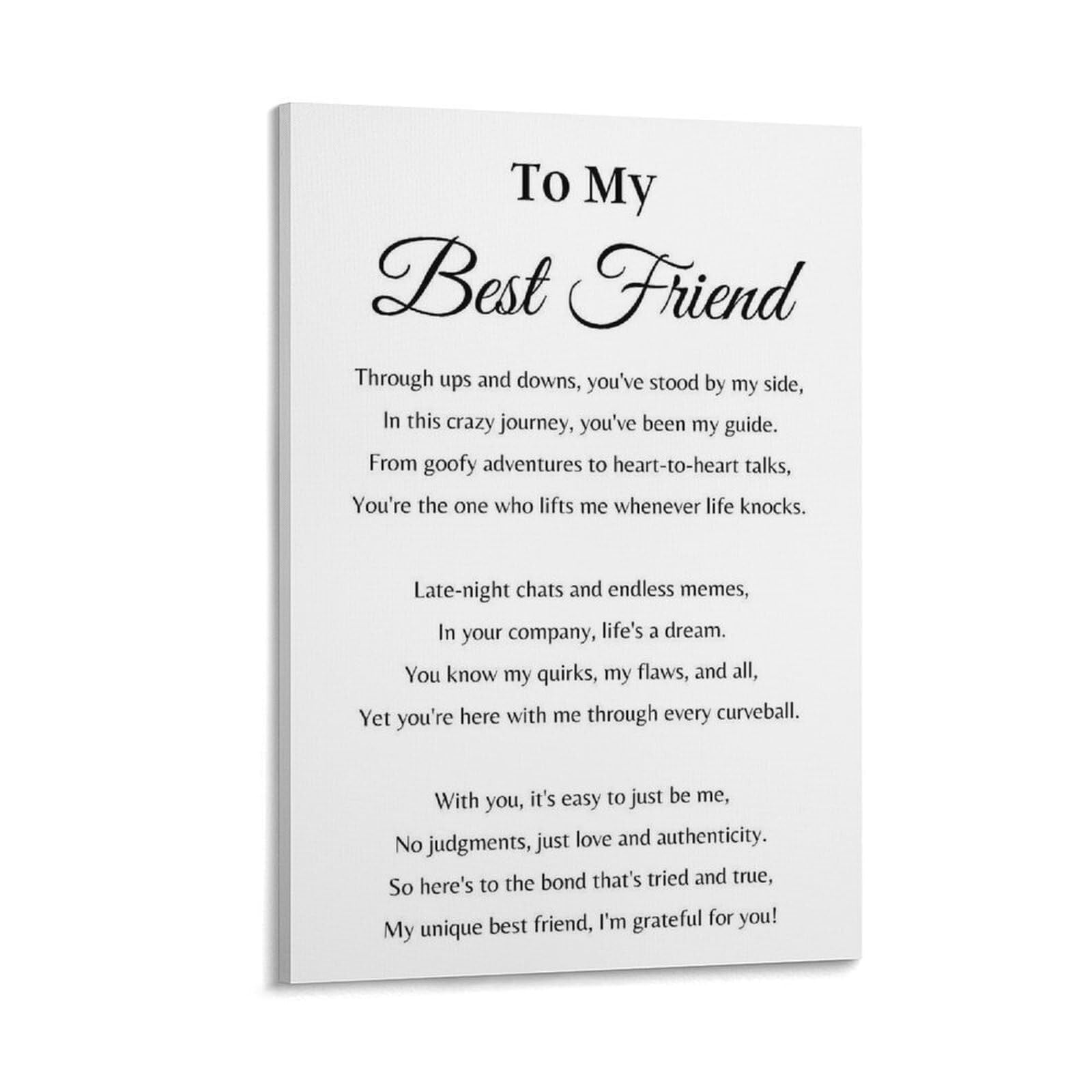Best Friend Poem Print, Best Friend Quote Print, Birthday Gift for Best ...