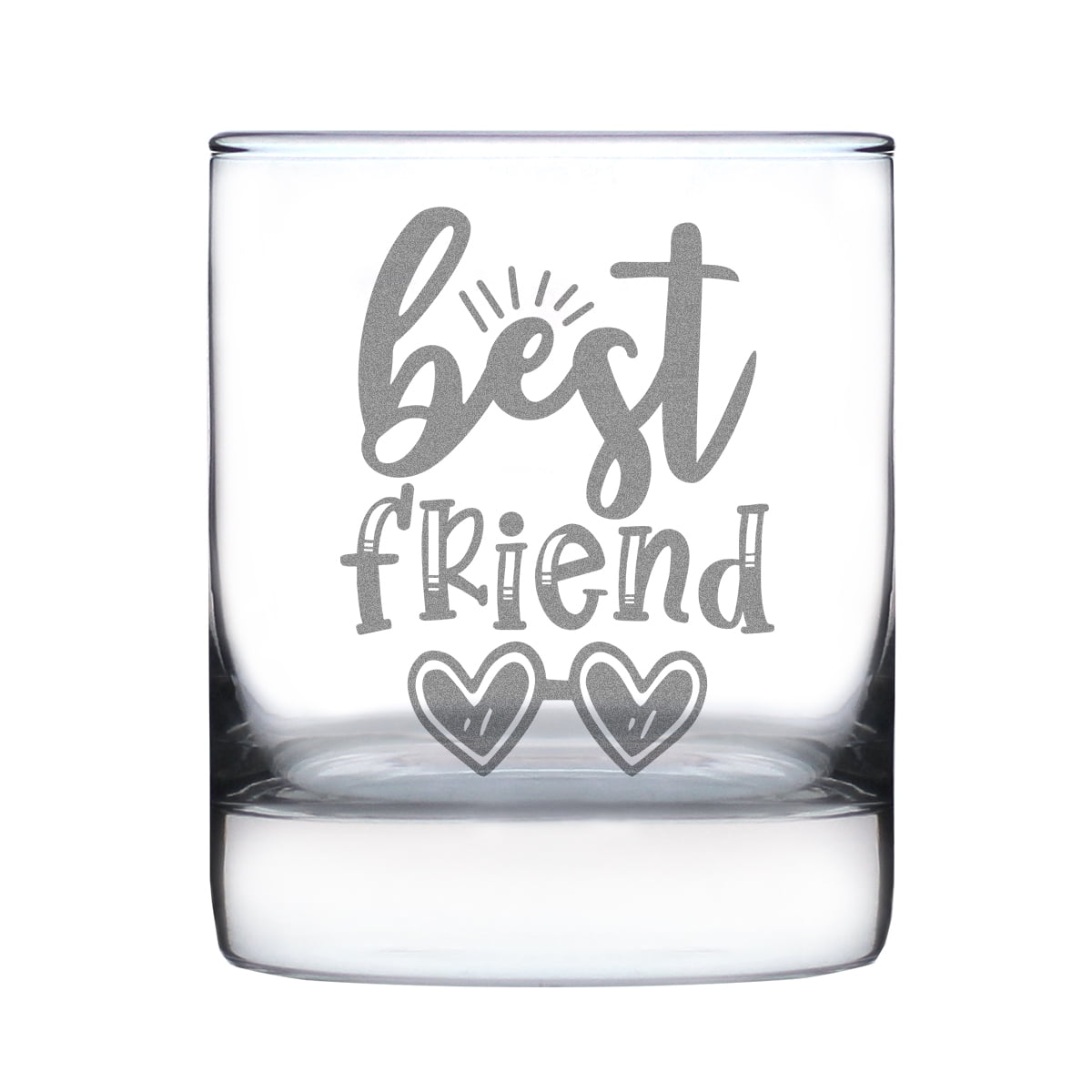 Best Friend Rocks Glass Hand Engraved 10oz Etched Glassware for Besties ...