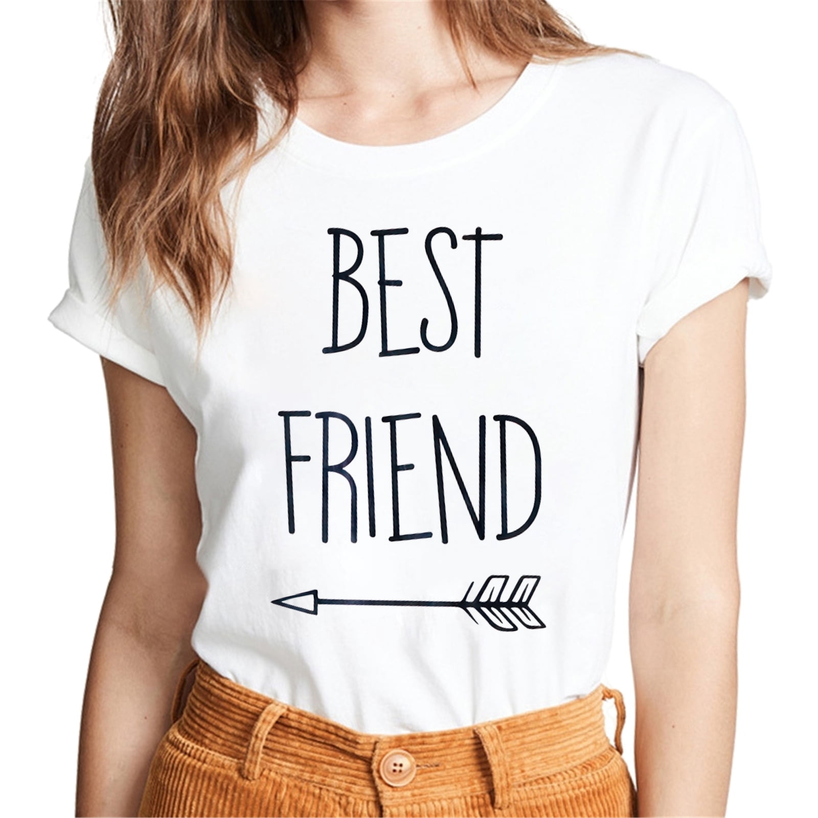 Best Friend Shirt Bestie Shirts Casual Letter Graphics Shirt Short ...