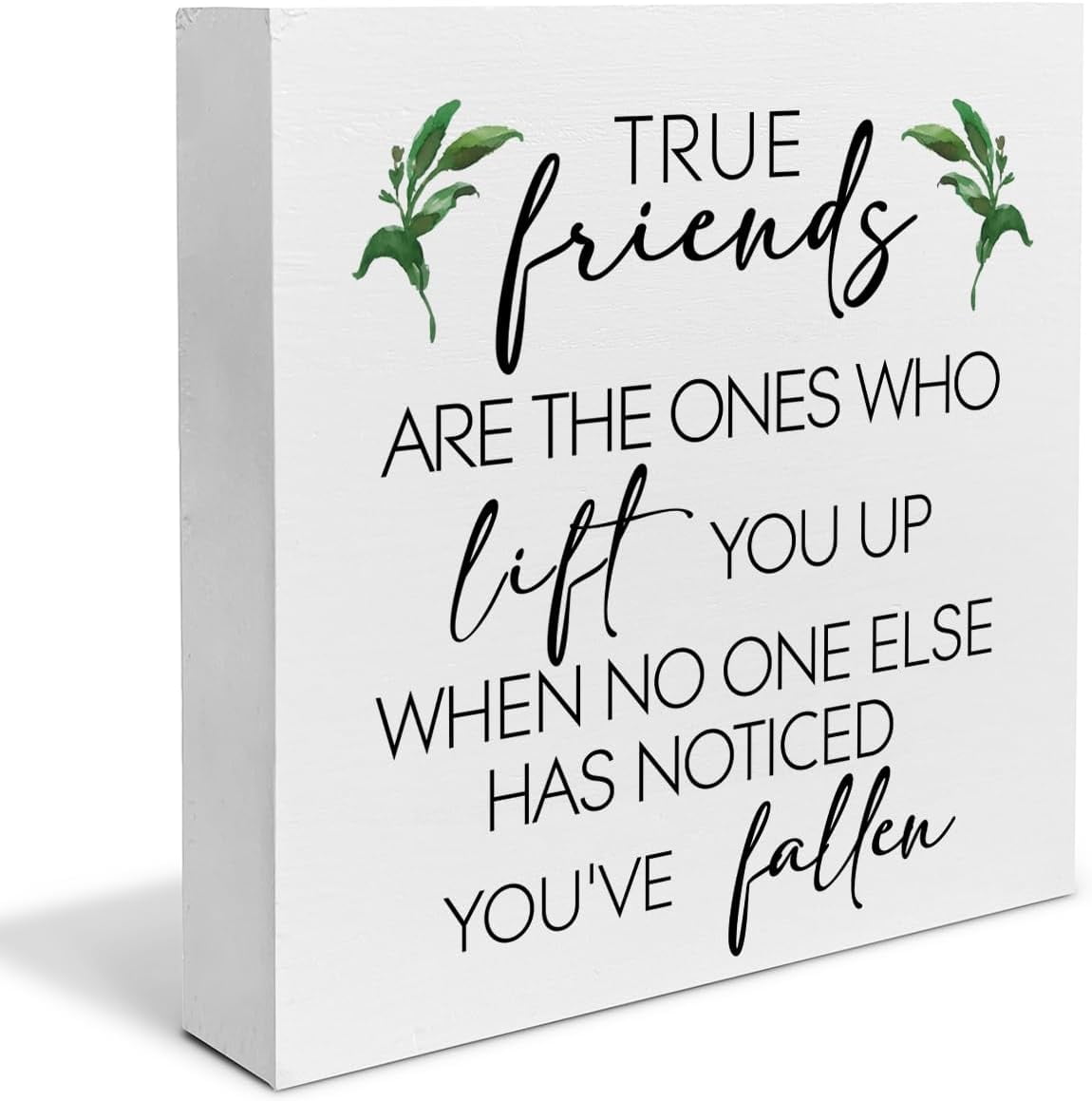 Best Friend Sign Friendship Quote Wooden Box Sign True Friends are the ...