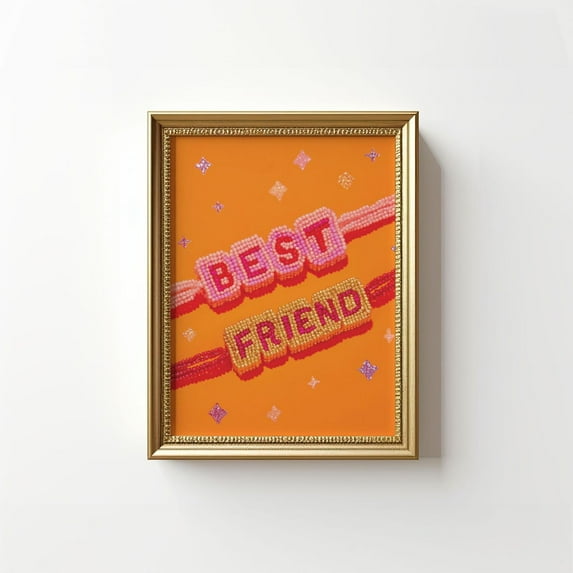 Best Friend Wall Art Print Y2K Beaded Bracelet Poster Barbiecore Dorm ...