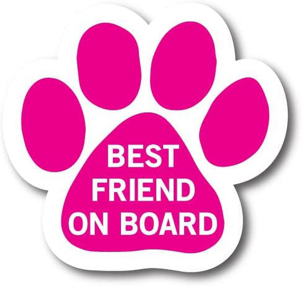 Best Friend on Board Pawprint Car Paw Print Auto Truck Decal 5 ...