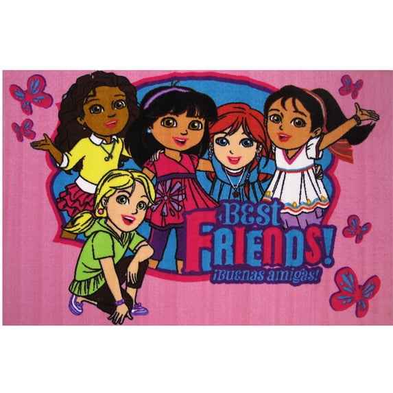 Dora 39"x58" Machine Made/Tufted Best Friends Nylon Area Rug in Multi ...