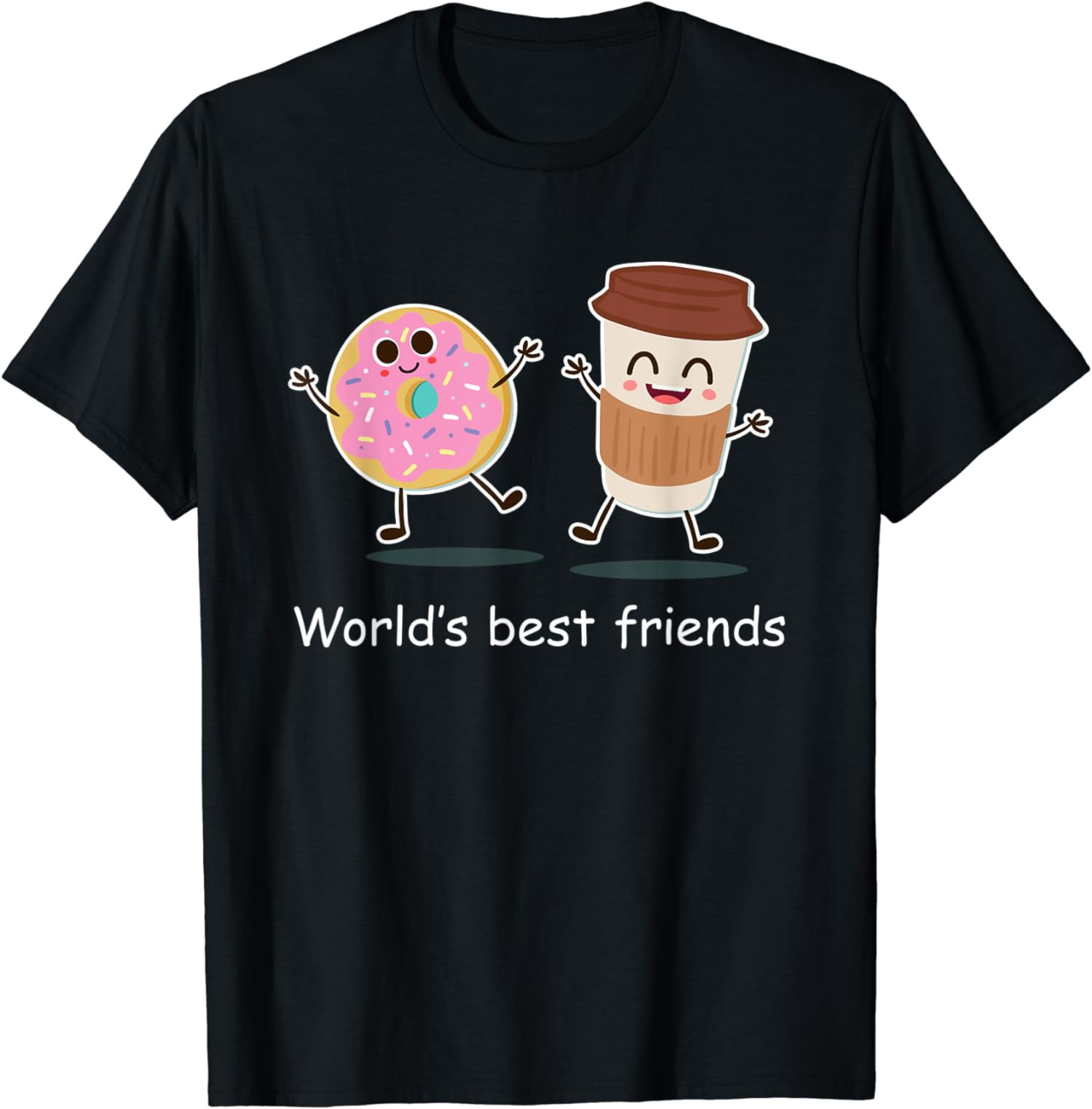 Best Friends Donut & Coffee Fun Donut Holiday Awareness Day T-Shirt ...
