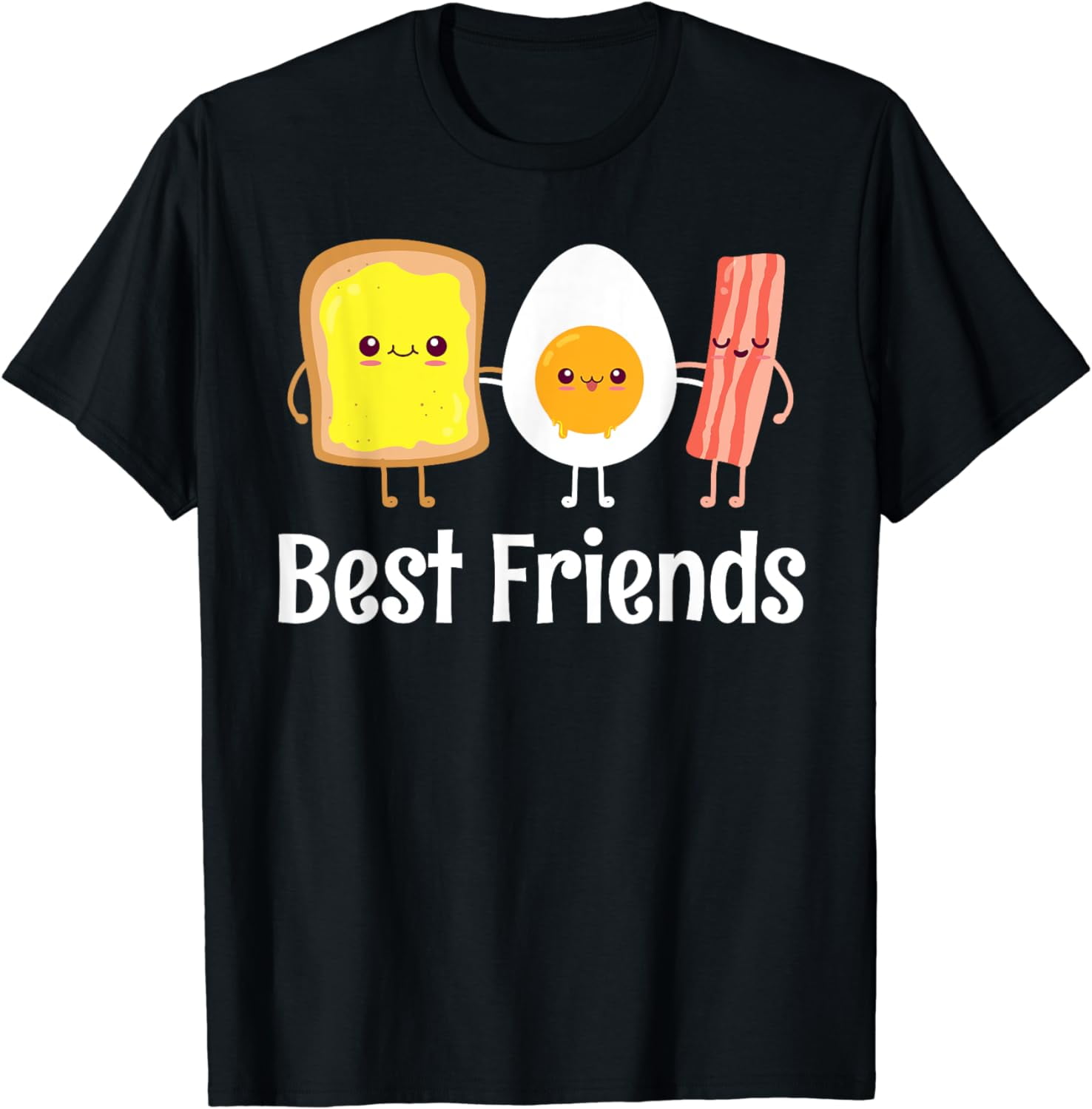 Best Friends Egg Bacon Toast T-Shirt - Walmart.com