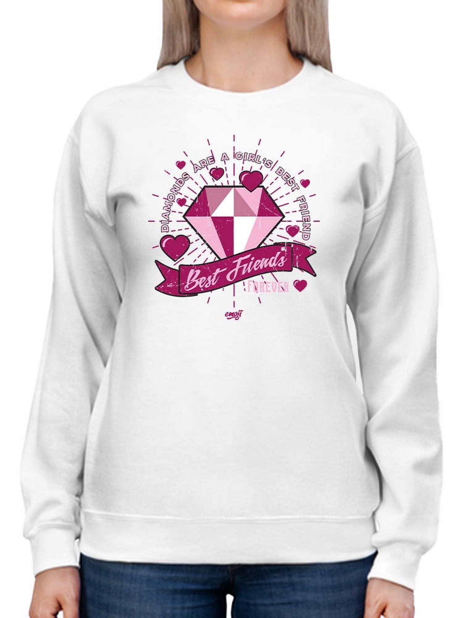 Best Friends Forever - Diamonds & Hearts Retro Graphic Women's ...