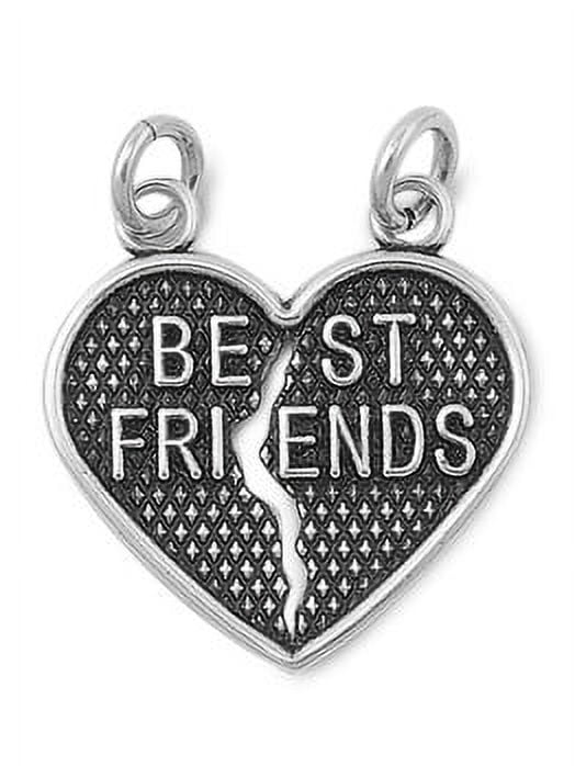 Best Friends Forever Heart Pendant Sterling Silver - Walmart.com