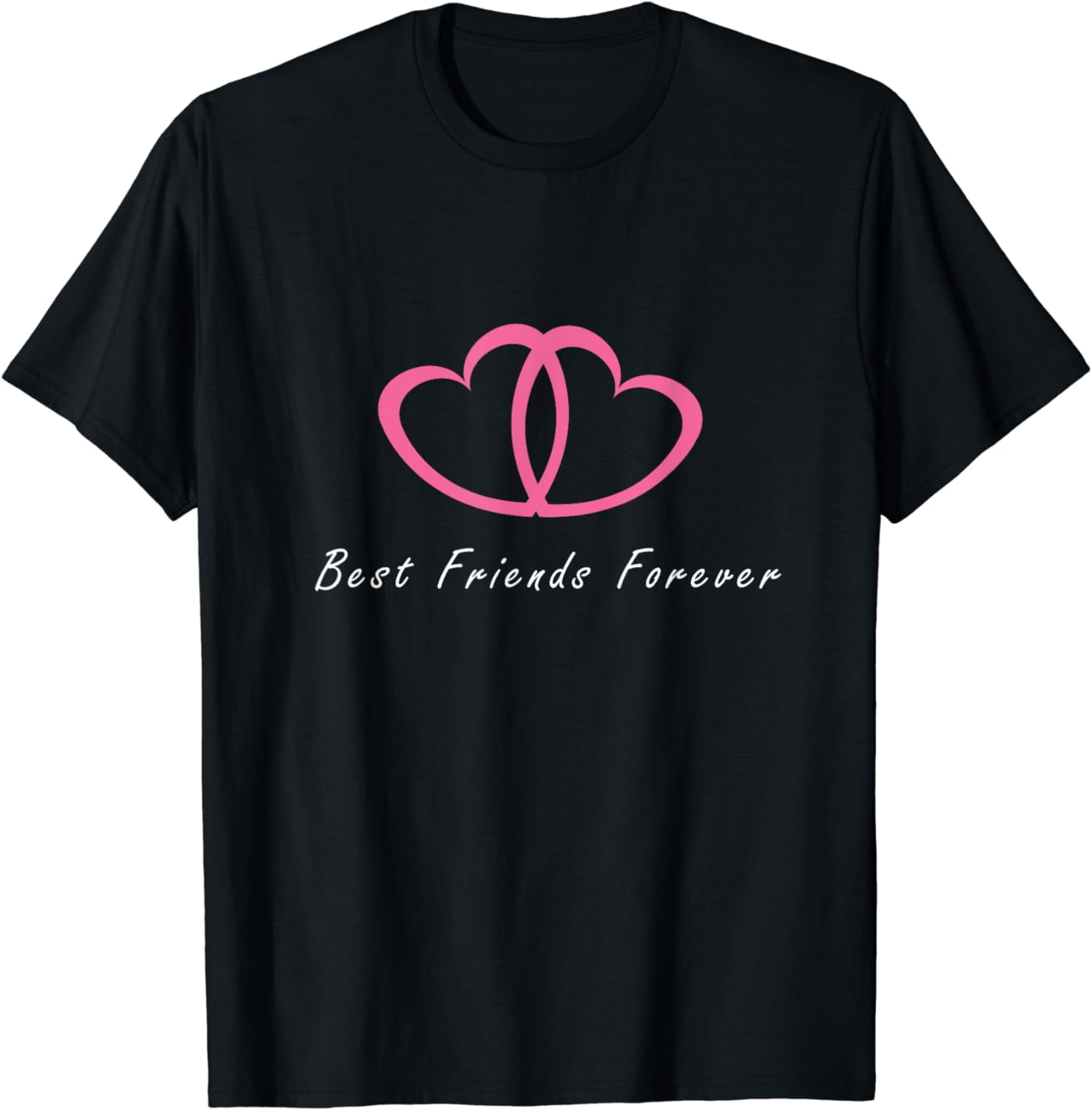 Best Friends Forever Linked Heart Love My BFF Bestie T Shirt - Walmart.com