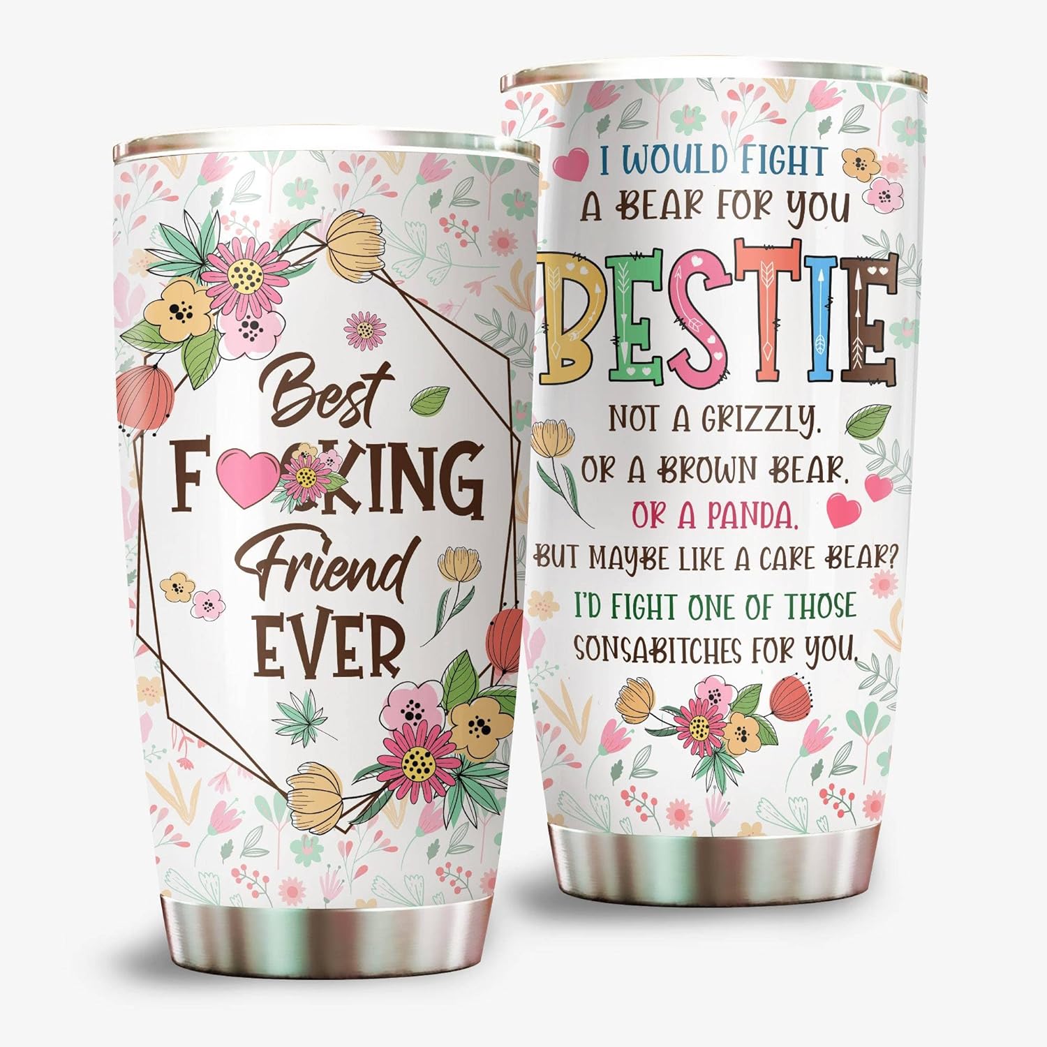 Best Friends Forever Tumbler, 20oz Stainless Steel Insulated Tumbler ...