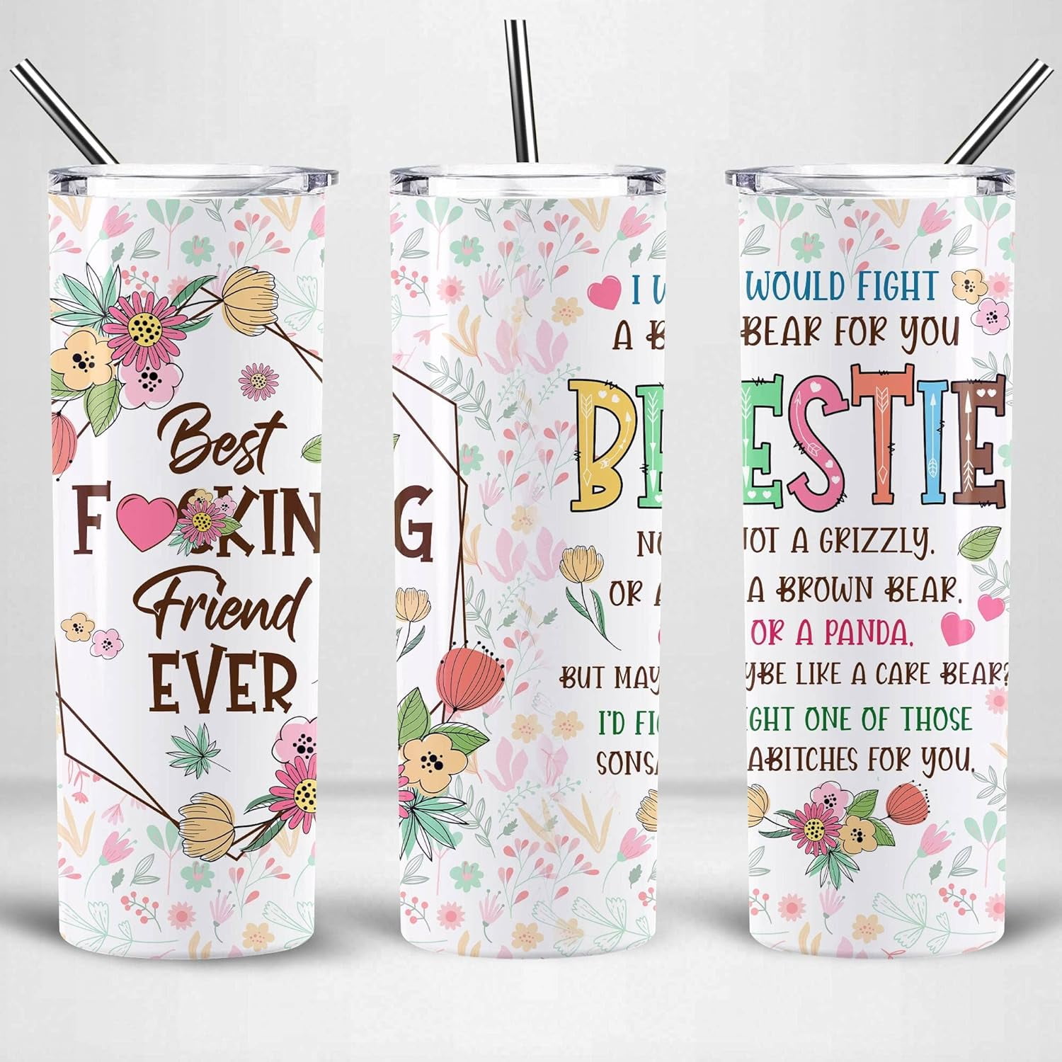 Best Friends Forever Tumbler, Skinny Stainless Steel Insulated Tumbler ...