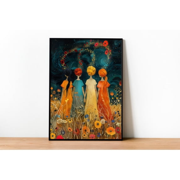 Best Friends Girls Room Nursery Wall Art, Unframed Paper Print Size ...