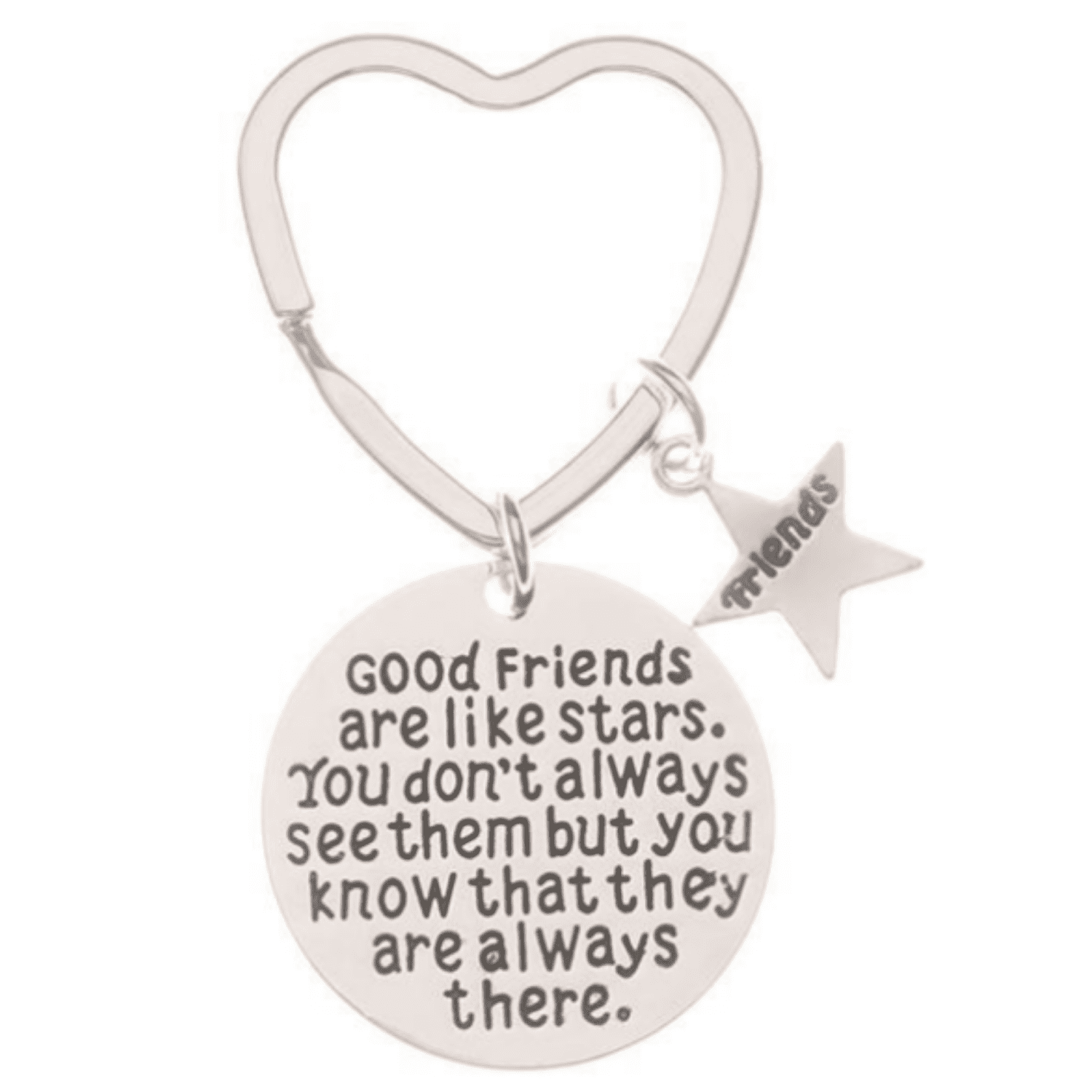 Best Friends Keychain, Rose Gold Good Friends Heart Keychain- Friend ...