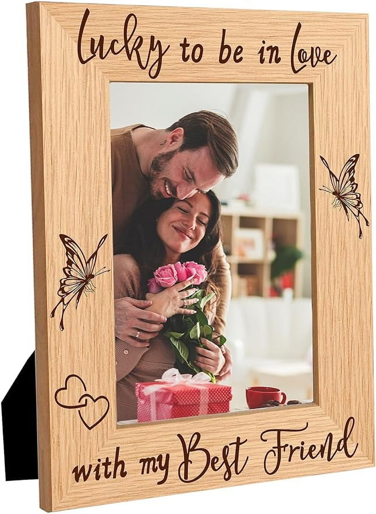 Best Friends Picture Frame Wood Photo Frames Engraved Display Wooden ...