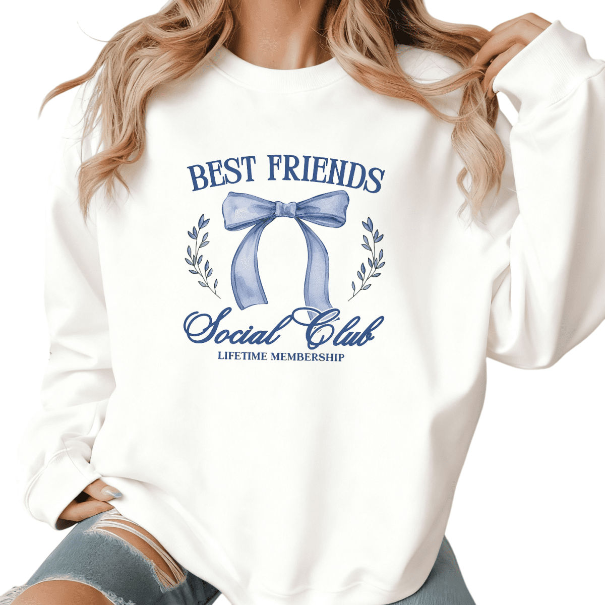 Best Friends Social Club Lifetime Membership Graphic Sweatshirt Womans ...