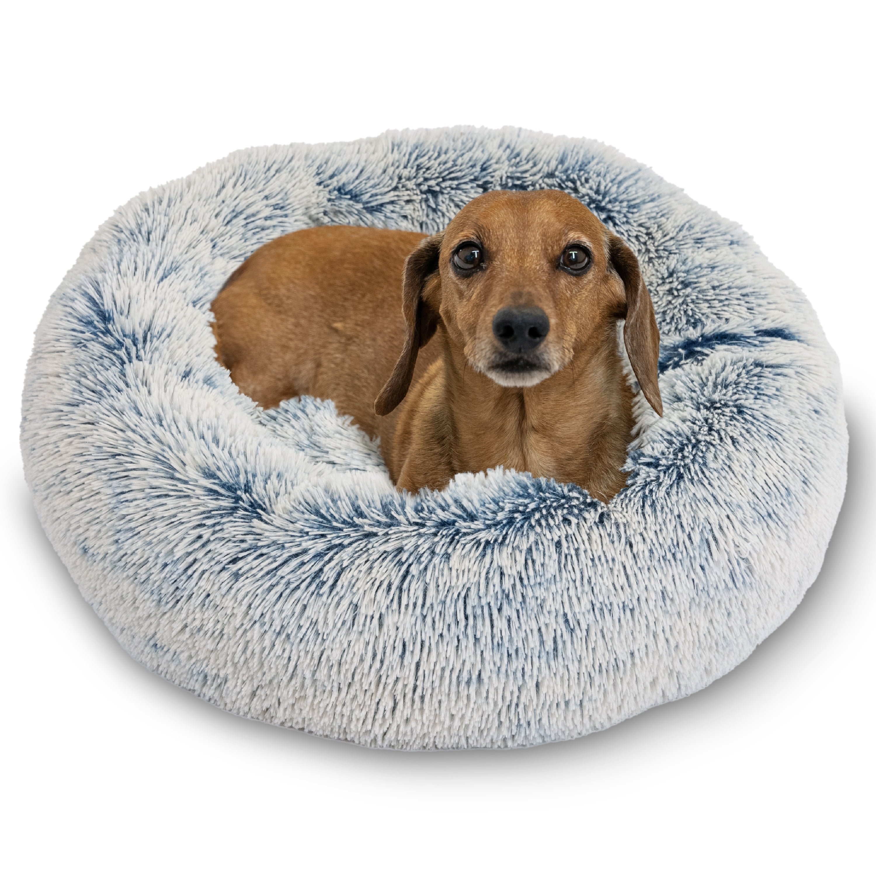 Best Friends by Sheri Original Calming Donut Dog and Cat Bed, Shag Faux ...