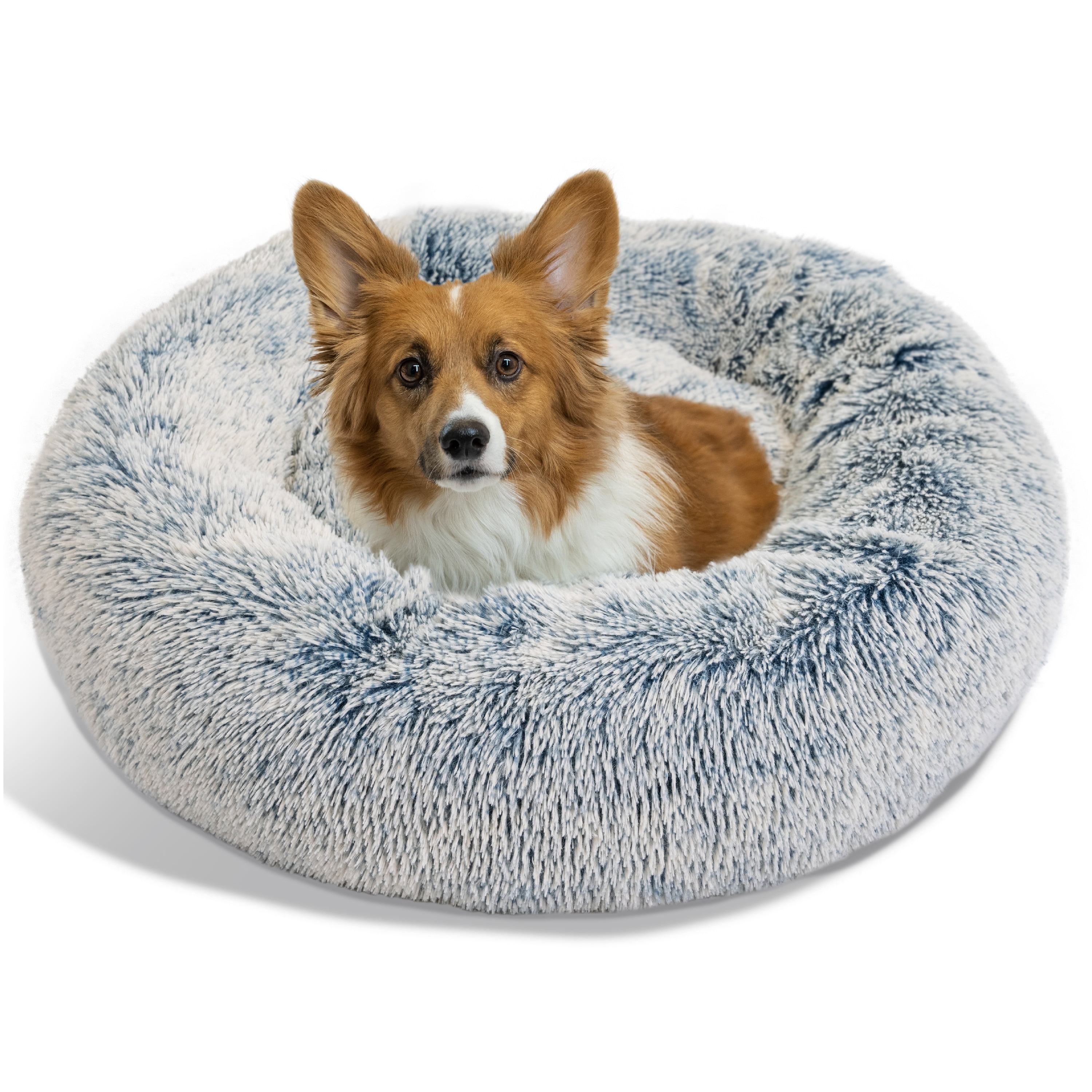 Best Friends by Sheri Original Calming Donut Dog and Cat Bed, Shag Faux ...