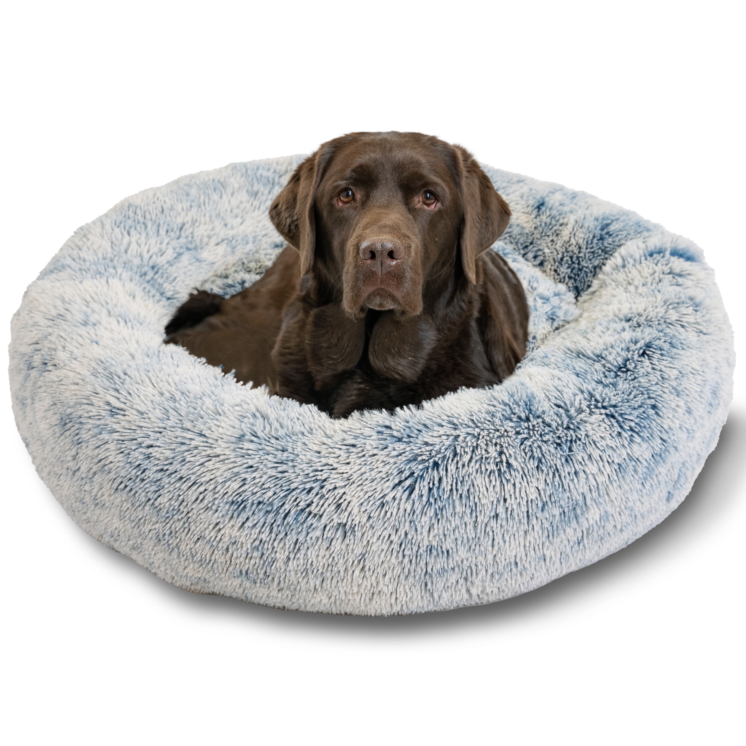 Best Friends by Sheri Original Calming Donut Dog and Cat Bed, Shag Faux ...