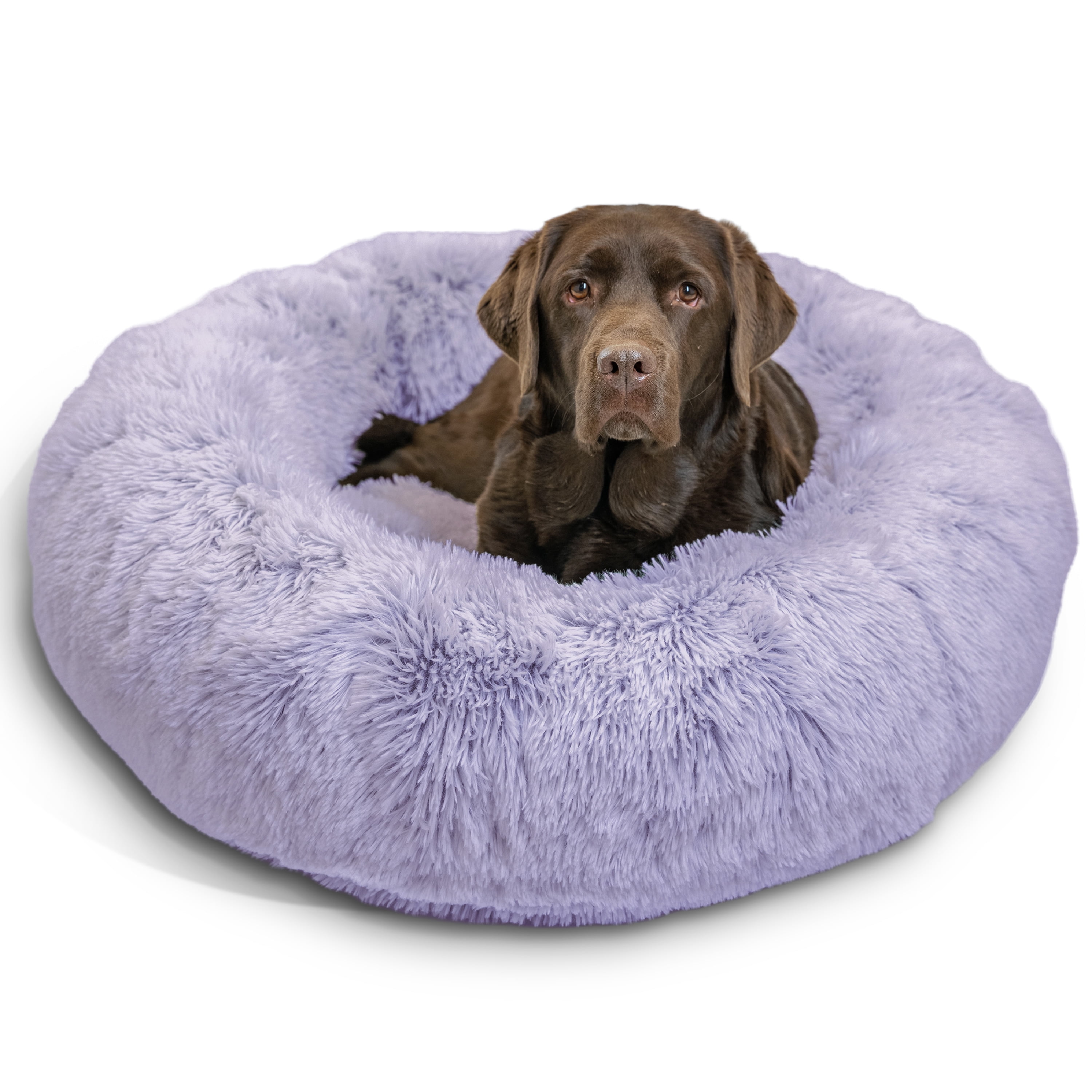 Best Friends by Sheri Original Calming Donut Dog and Cat Bed, Shag Faux ...