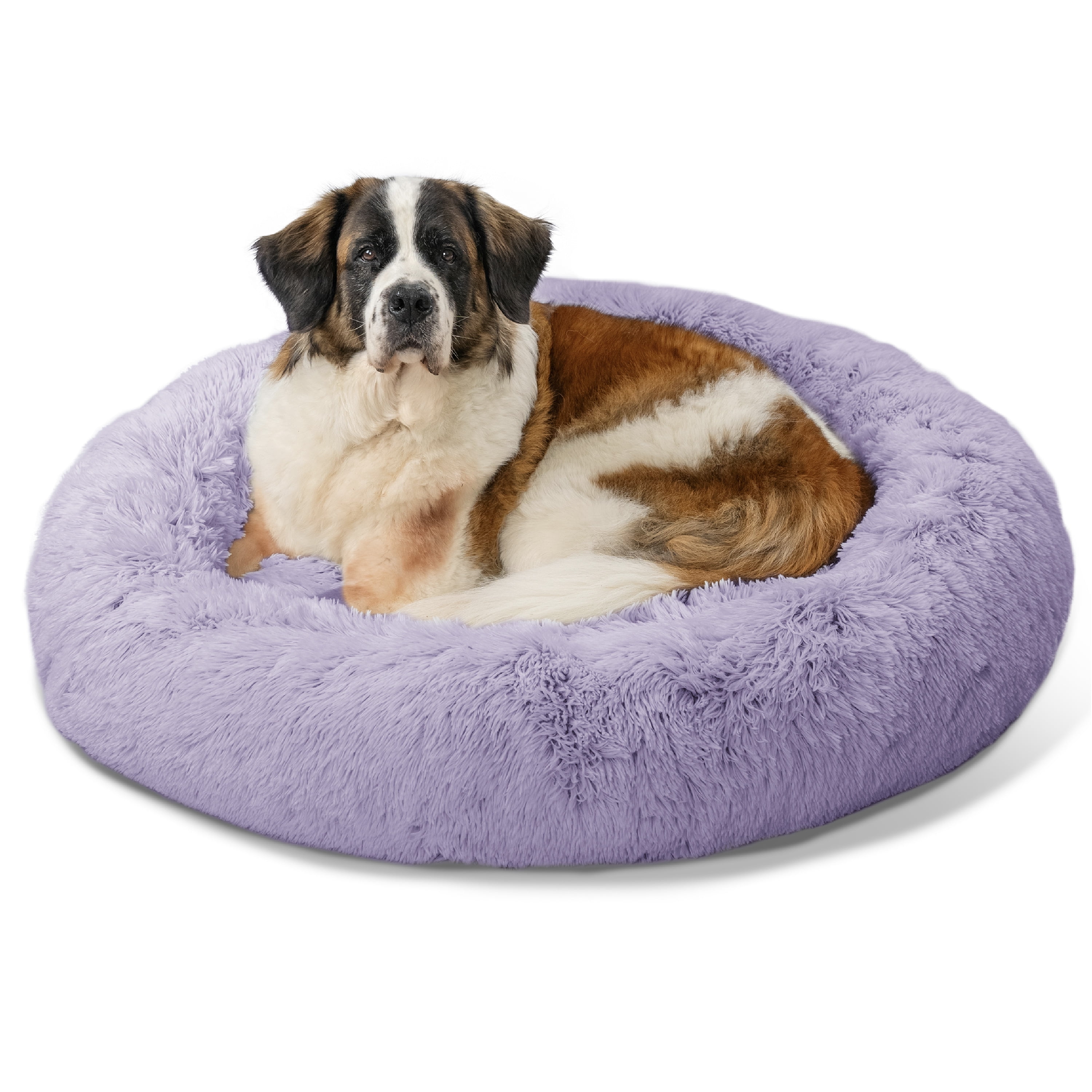 Best Friends by Sheri Original Calming Donut Dog and Cat Bed, Shag Faux ...