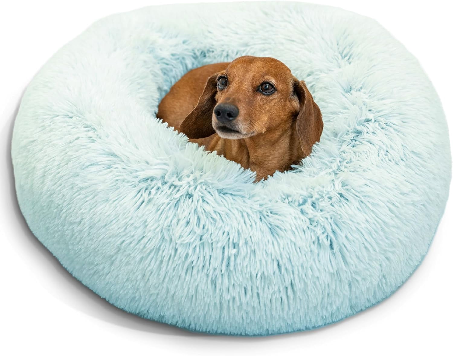 Best Friends by Sheri Original Calming Donut Dog and Cat Bed, Shag Faux ...
