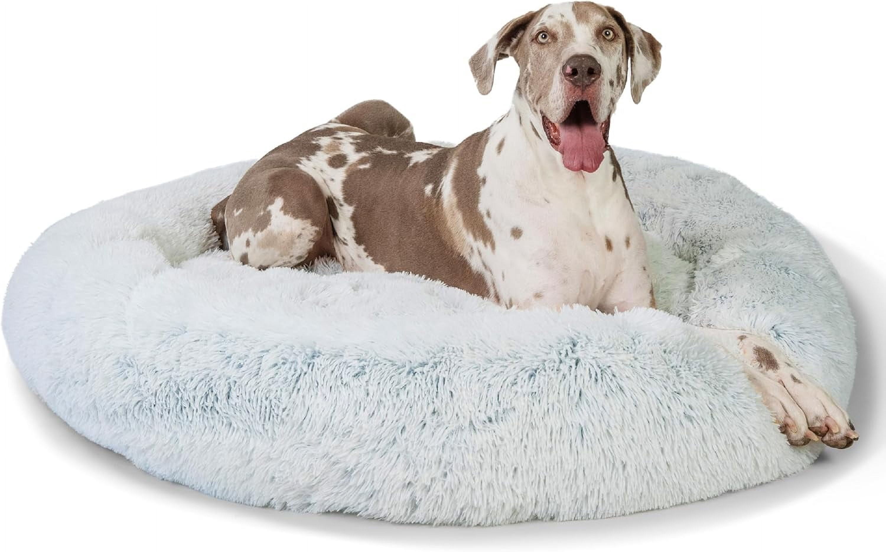 Best Friends by Sheri Original Calming Donut Dog and Cat Bed, Shag Faux ...
