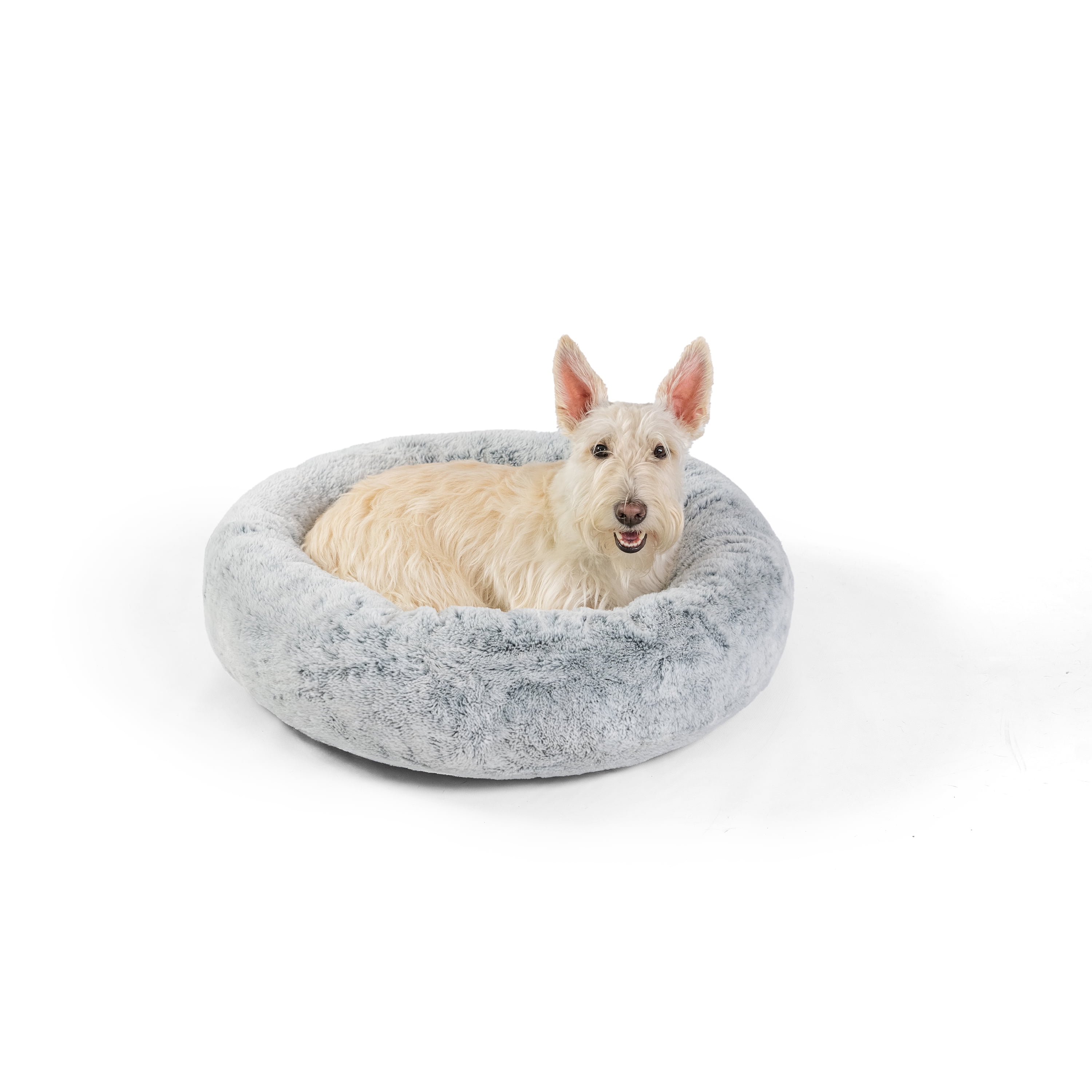 Best Friends by Sheri SnuggleSoft Faux Fur Calming Donut Bed for Dogs ...
