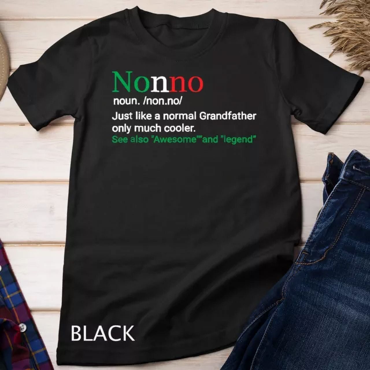 Best Funny Nonno Italian Grandfather Definition Gift T-Shirt Unisex S ...