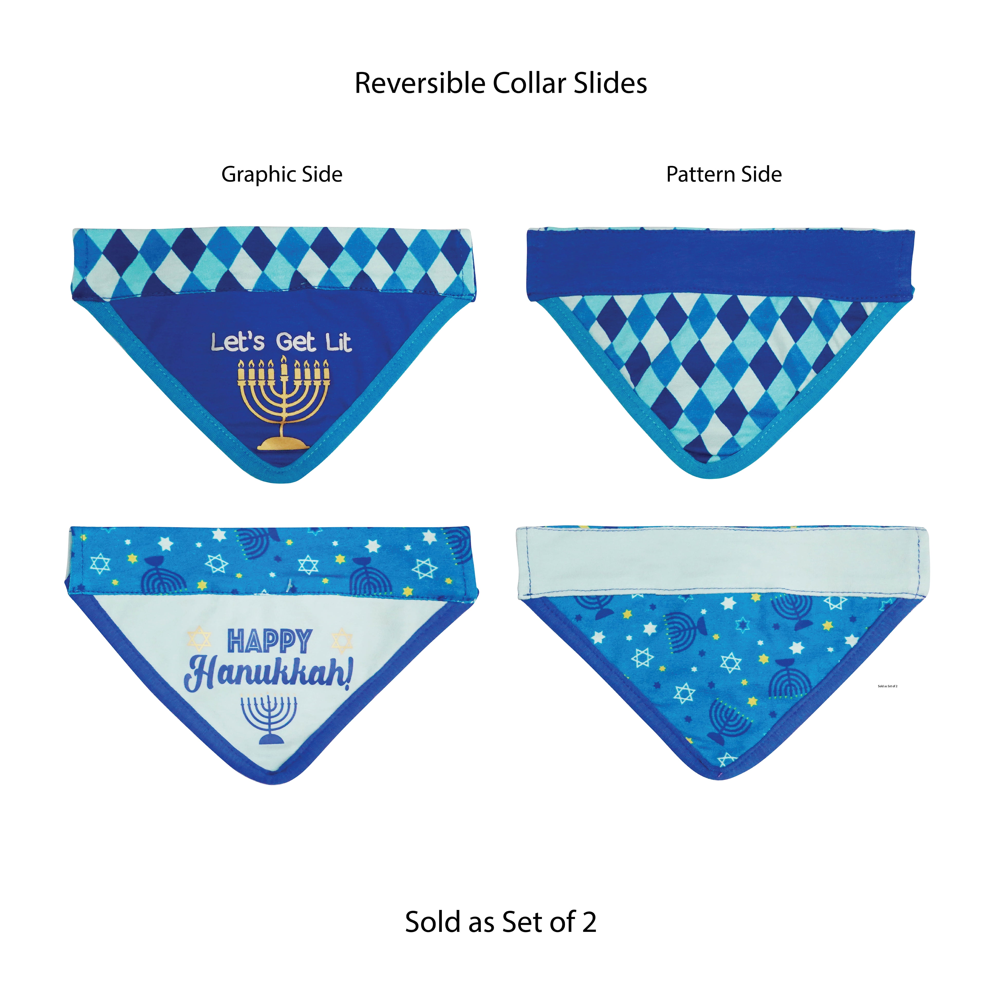 Best Furry Friends Collar Slide (Set 2), Hanukkah, Small/Medium ...