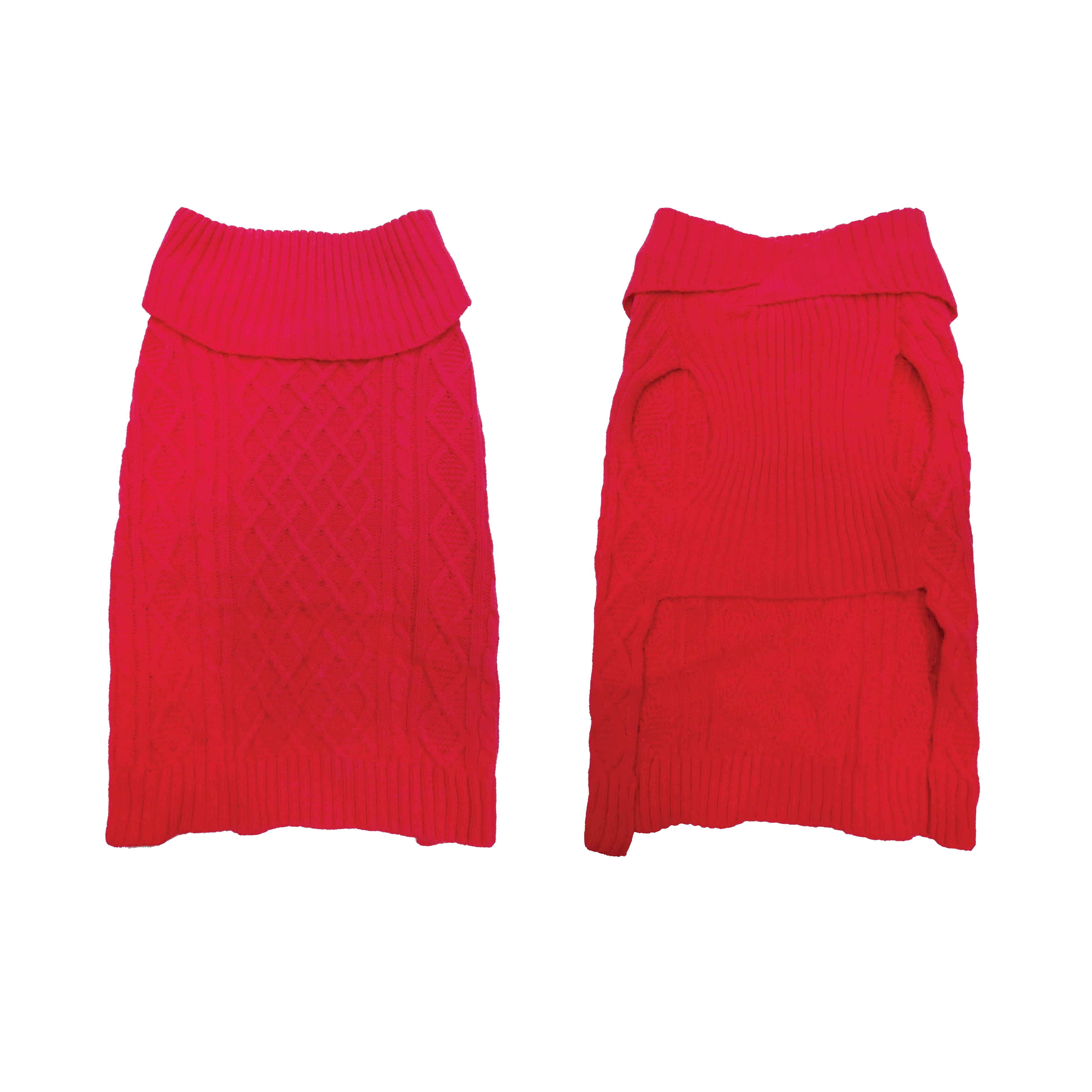 Best Furry Friends Turtleneck Sweater for Dogs or Cats, Red, Medium ...