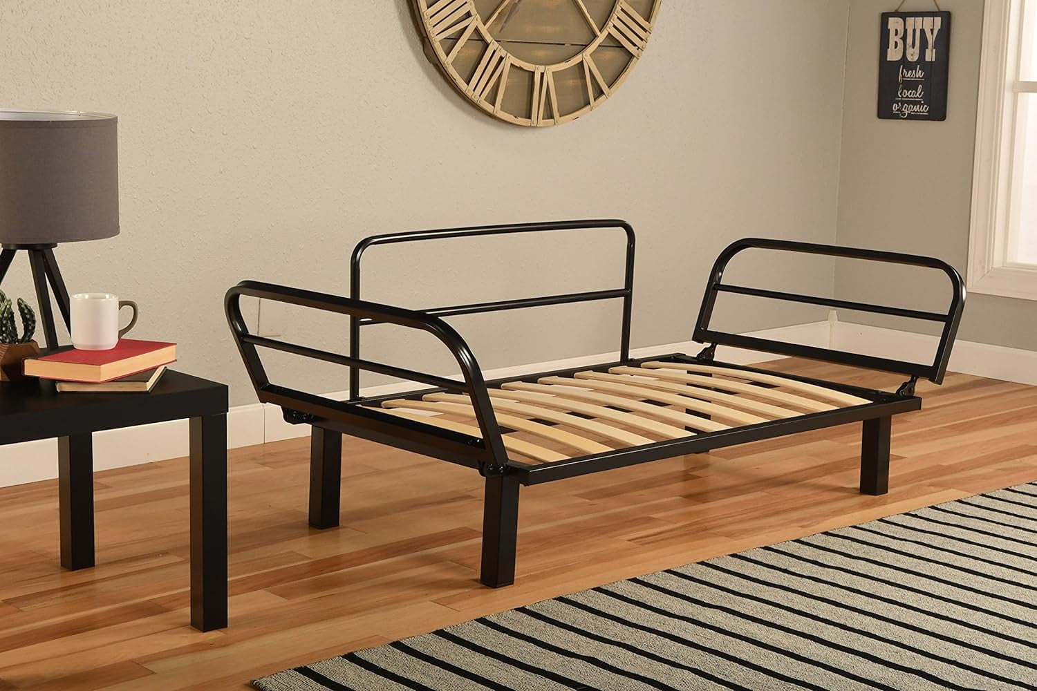 Best Futon Lounger Frame Sit Lounge Sleep Small Furniture for College Dorm Bedroom Studio Apartment Guest Room Covered Patio Porch