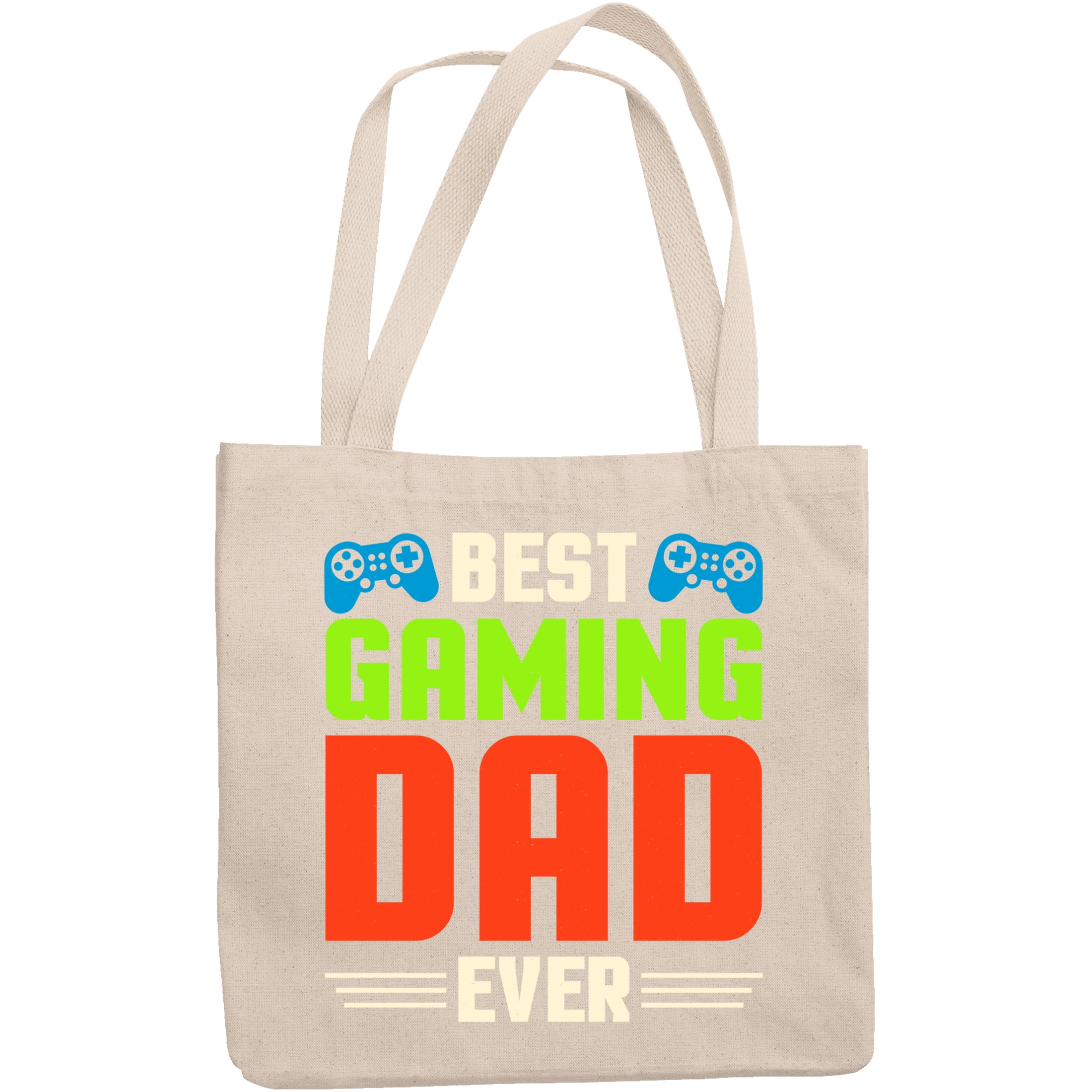Best Gaming Dad Ever, Gamer Father's Day, 12oz Canvas Tote Bag ...