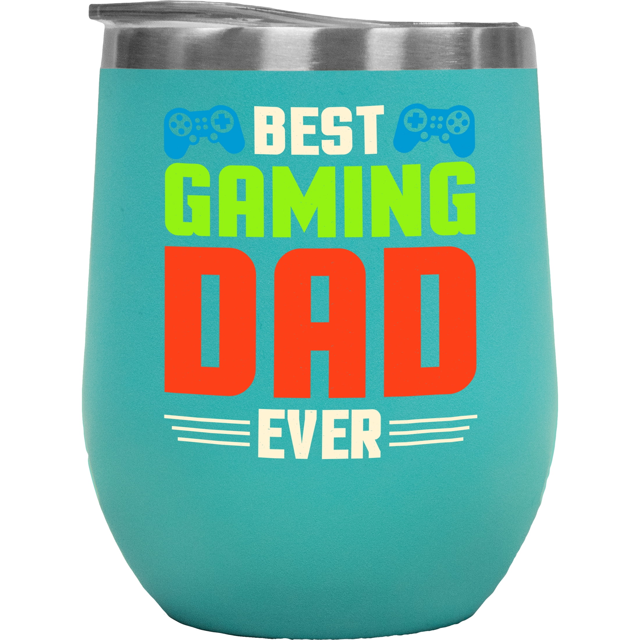 Best Gaming Dad Ever - Gamer Father's Day, Mint 12oz Wine Tumbler ...
