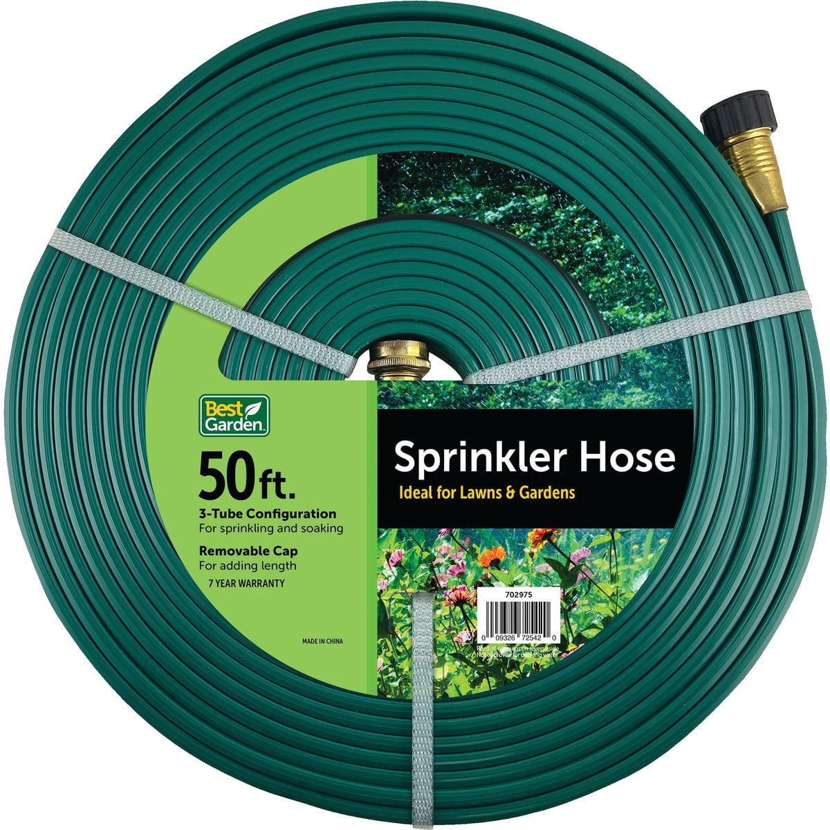Best Garden Flexon 5/8 In. Dia. x 50 Ft. 3-Tube Sprinkler Hose ...