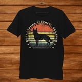 Best German Shepherd Dad Ever Retro Sunset Dog Lover Unisex T-Shirt, S ...