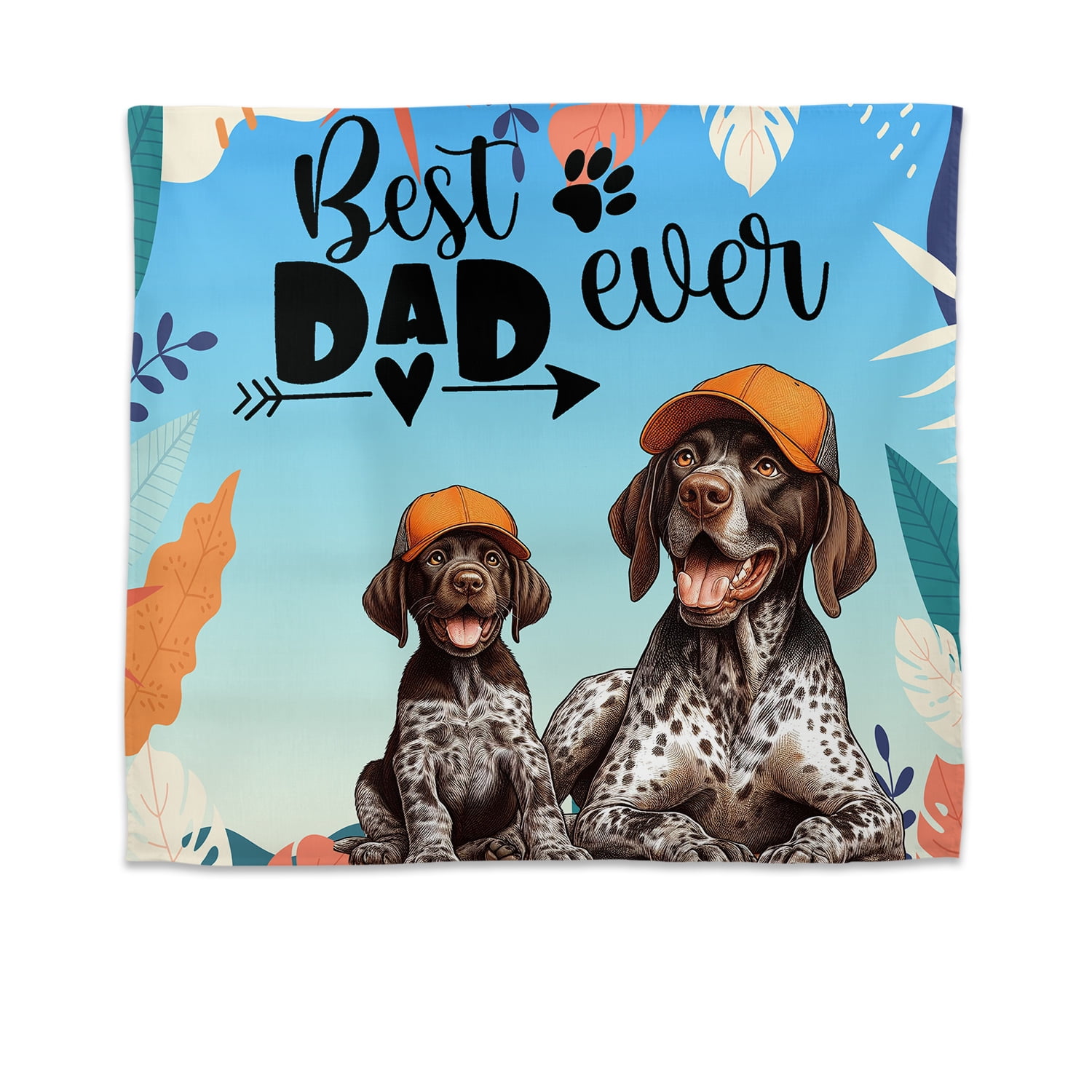 Best German Shorthaired Pointer Dad Ever Happy Father's Day Tapestry ...