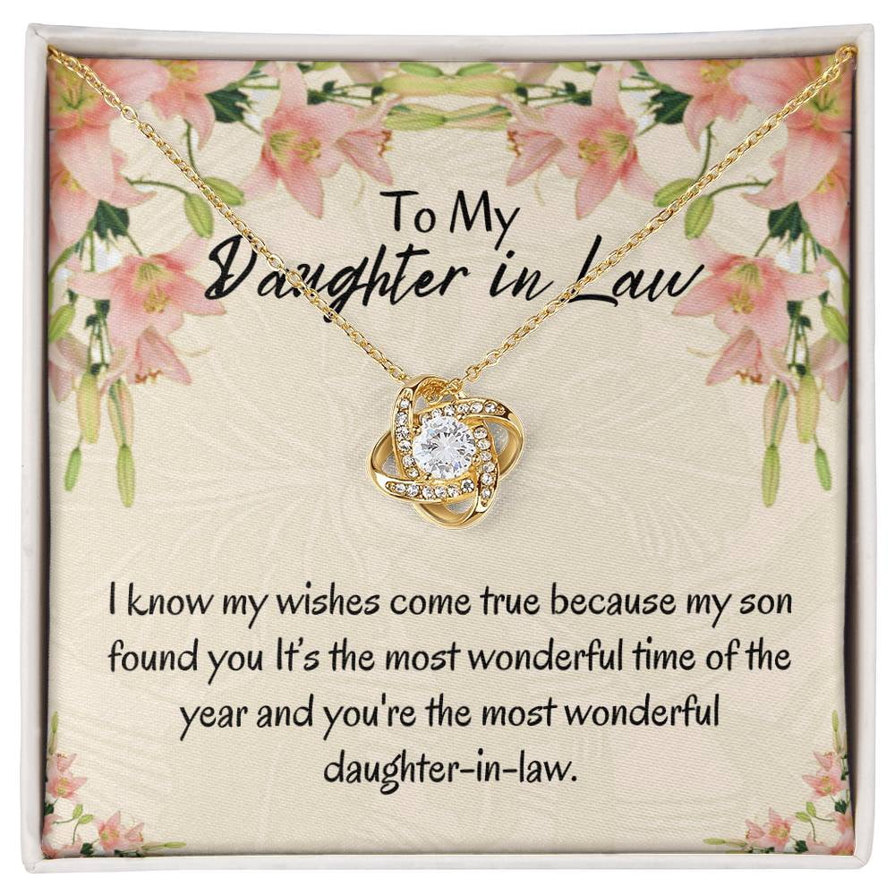 Best Gift For Daughter In Law - Love Knot Necklace - Gift Box Included ...