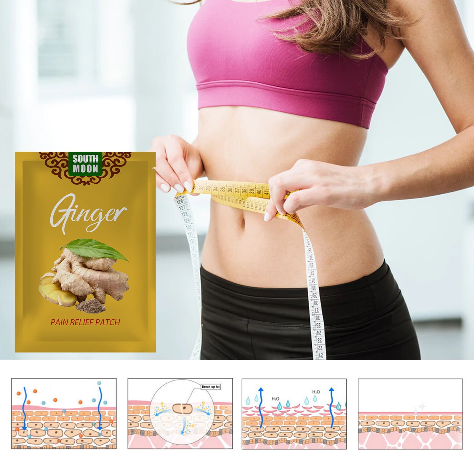 Best Gift Natural Body Slimming Patch, Belly Button Acupoint Stickers ...