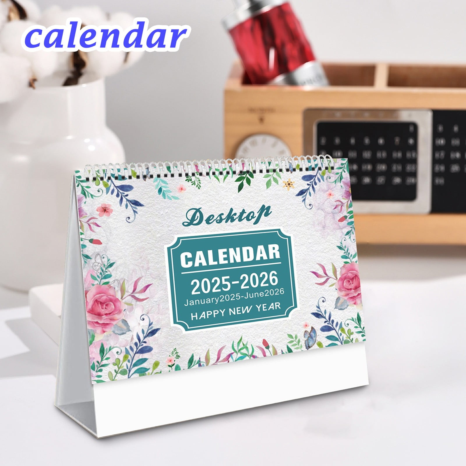 Best Gifts, Flip Calendar for Desk, Small Desk Calendar Floral Desktop ...