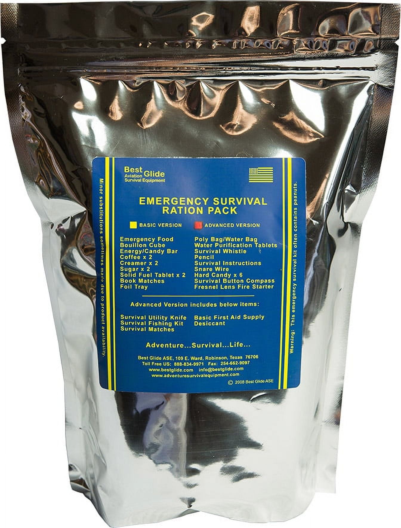 Best Glide ASE Emergency Survival Ration Pack - Advanced - Walmart.com