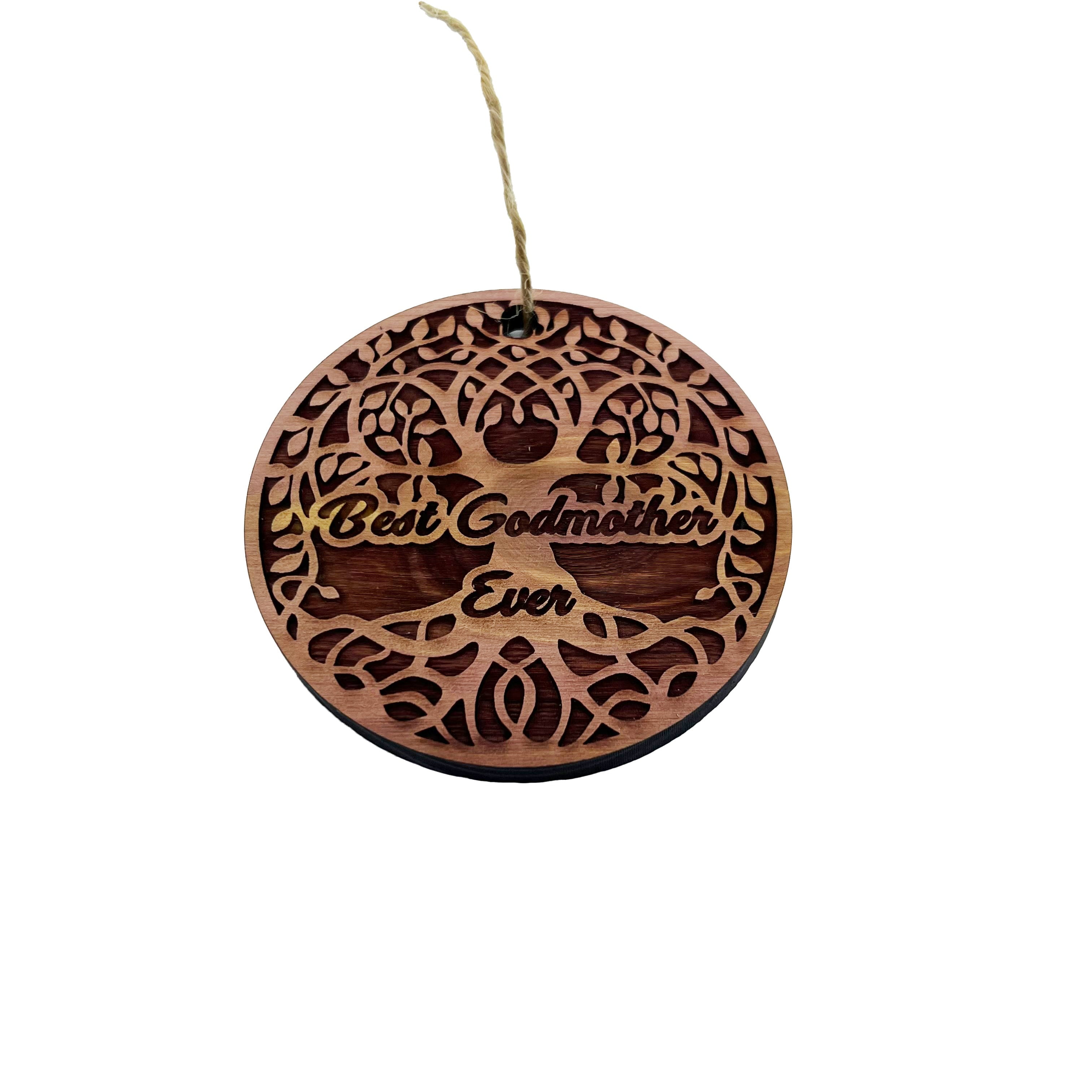 Best Godmother Ever Celtic Tree of Life - Cedar Ornament - Walmart.com