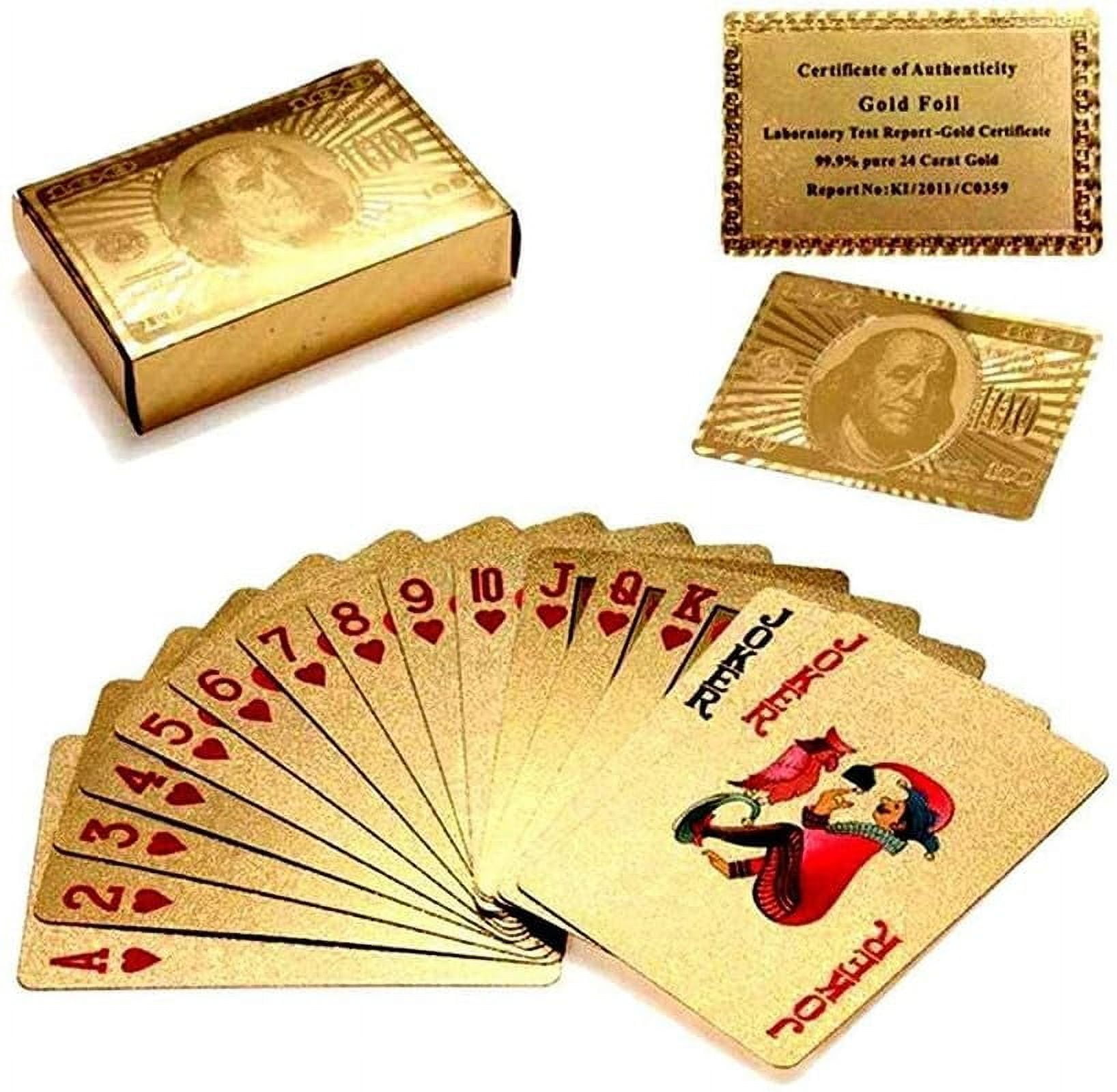 Best Gold Deck Of Waterproof Playing Cards Pack Of 1 | For Adult ...