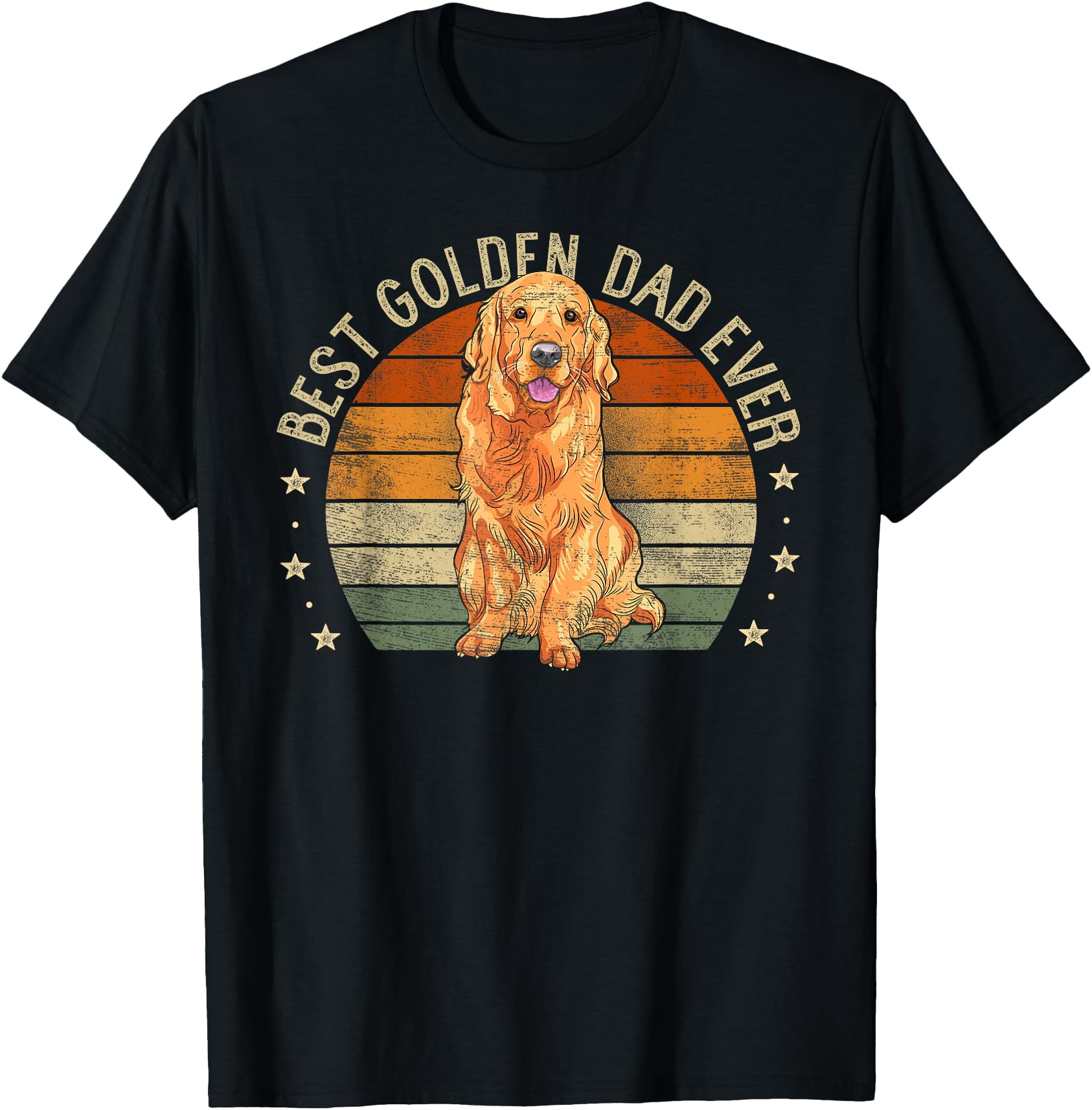Best Golden Dad Ever Retro Golden Retriever Gifts Dog Daddy T-Shirt,Lime Color,Size YouthXL ...