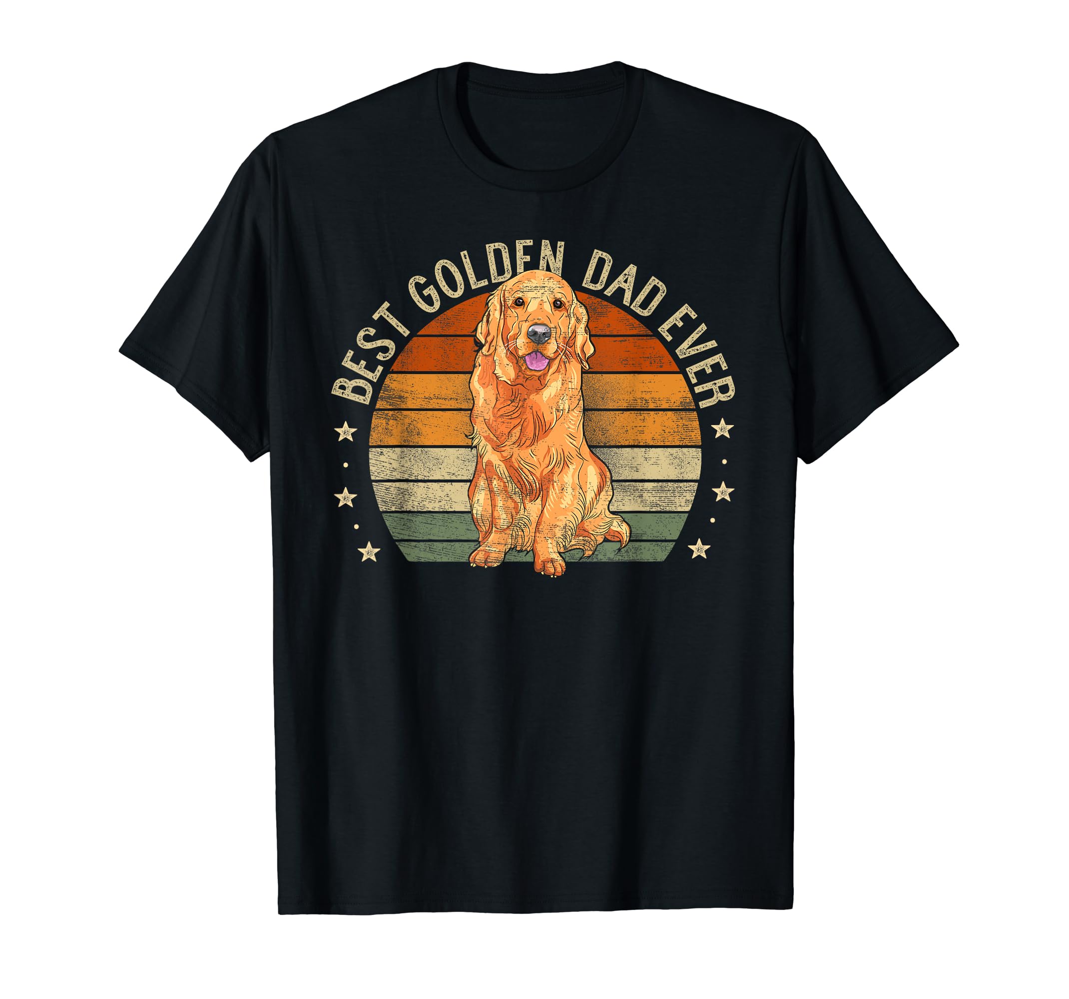 Best Golden Dad Ever Retro Golden Retriever Gifts Dog Daddy T-Shirt - Walmart.com