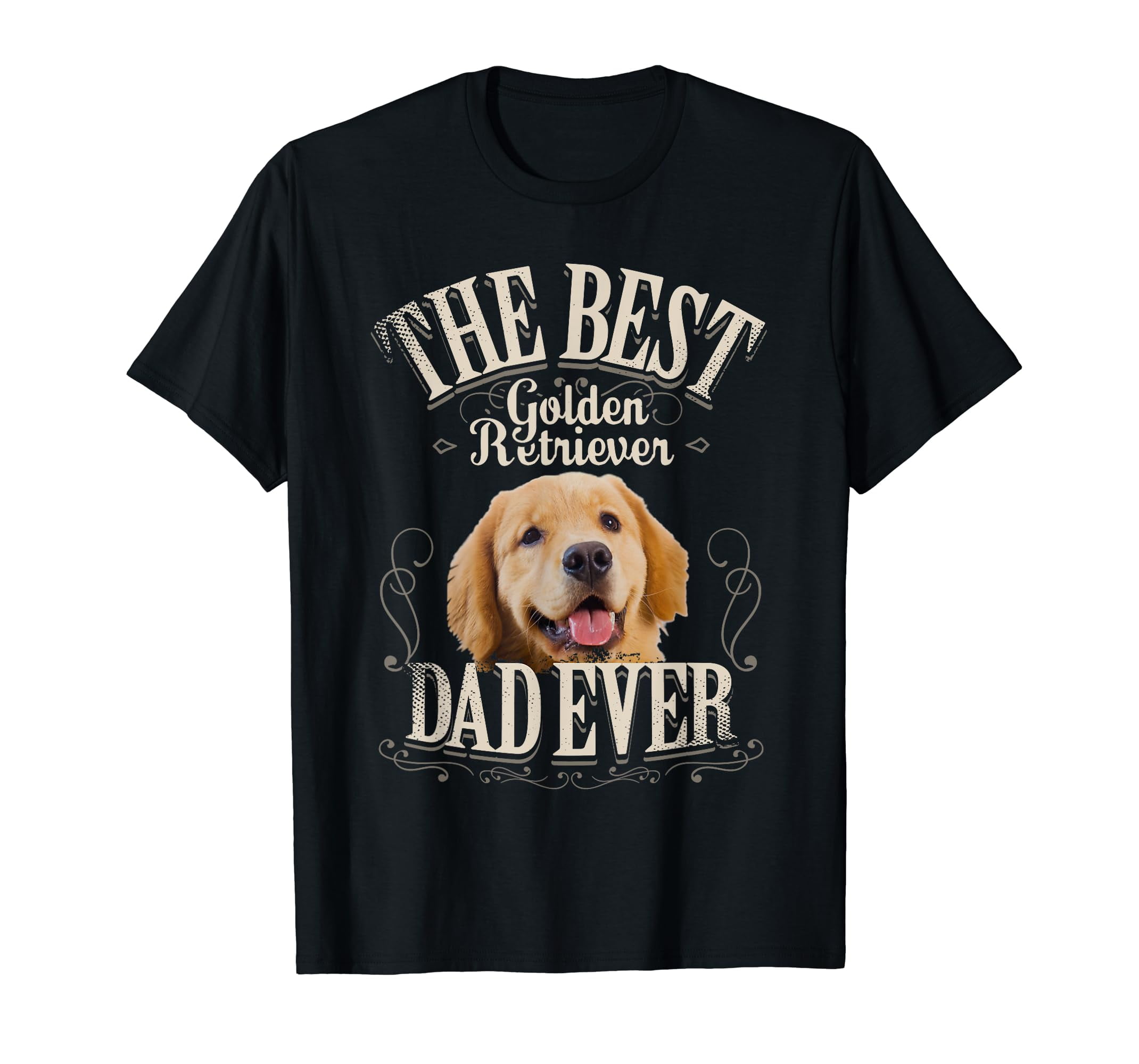 Best Golden Retriever Dad Ever Funny Dog Lover Gifts for Men Vintage Casual T-Shirt - Walmart.com