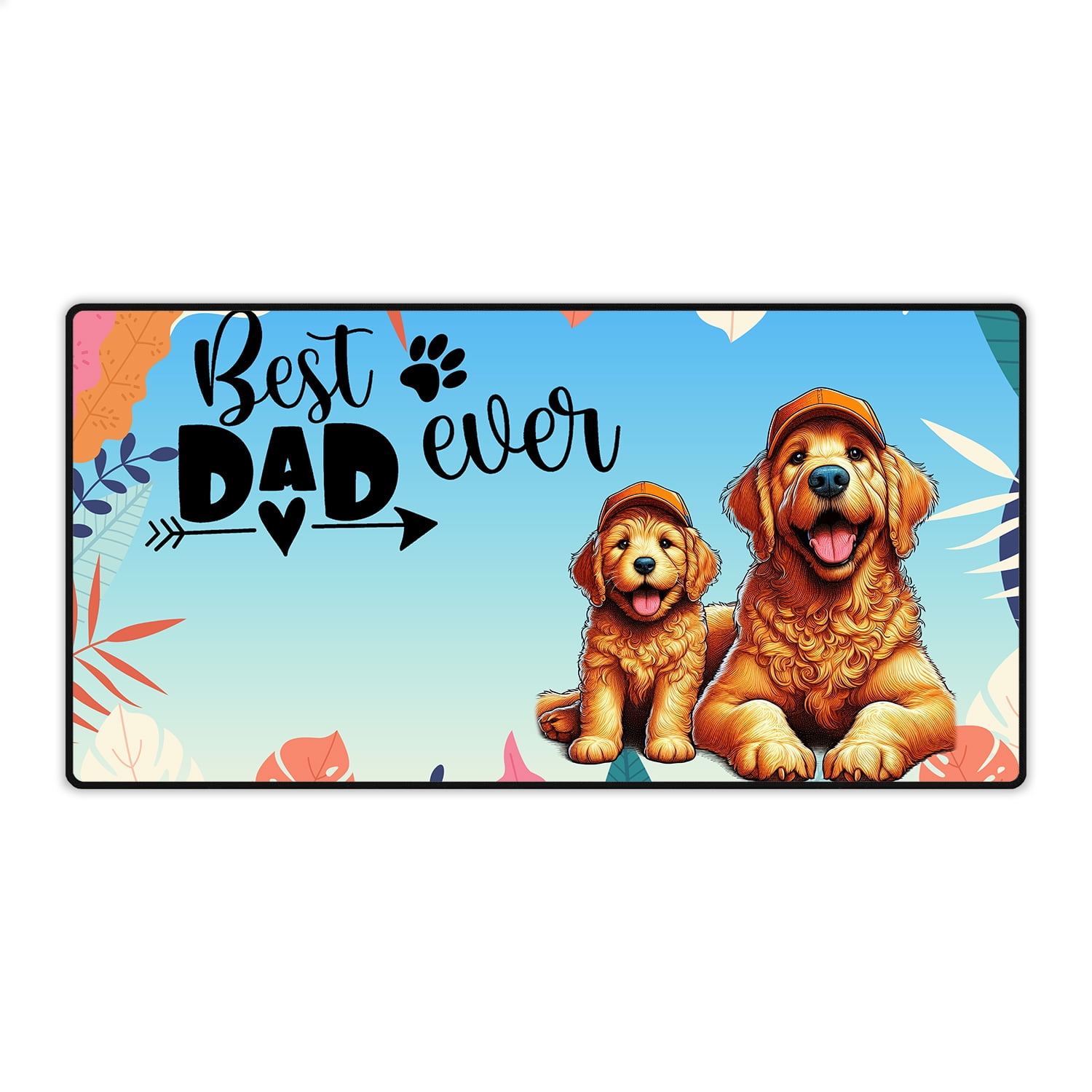 Best Goldendoodle Dad Ever Happy Father's Day Desk Mat Full Keyboard ...