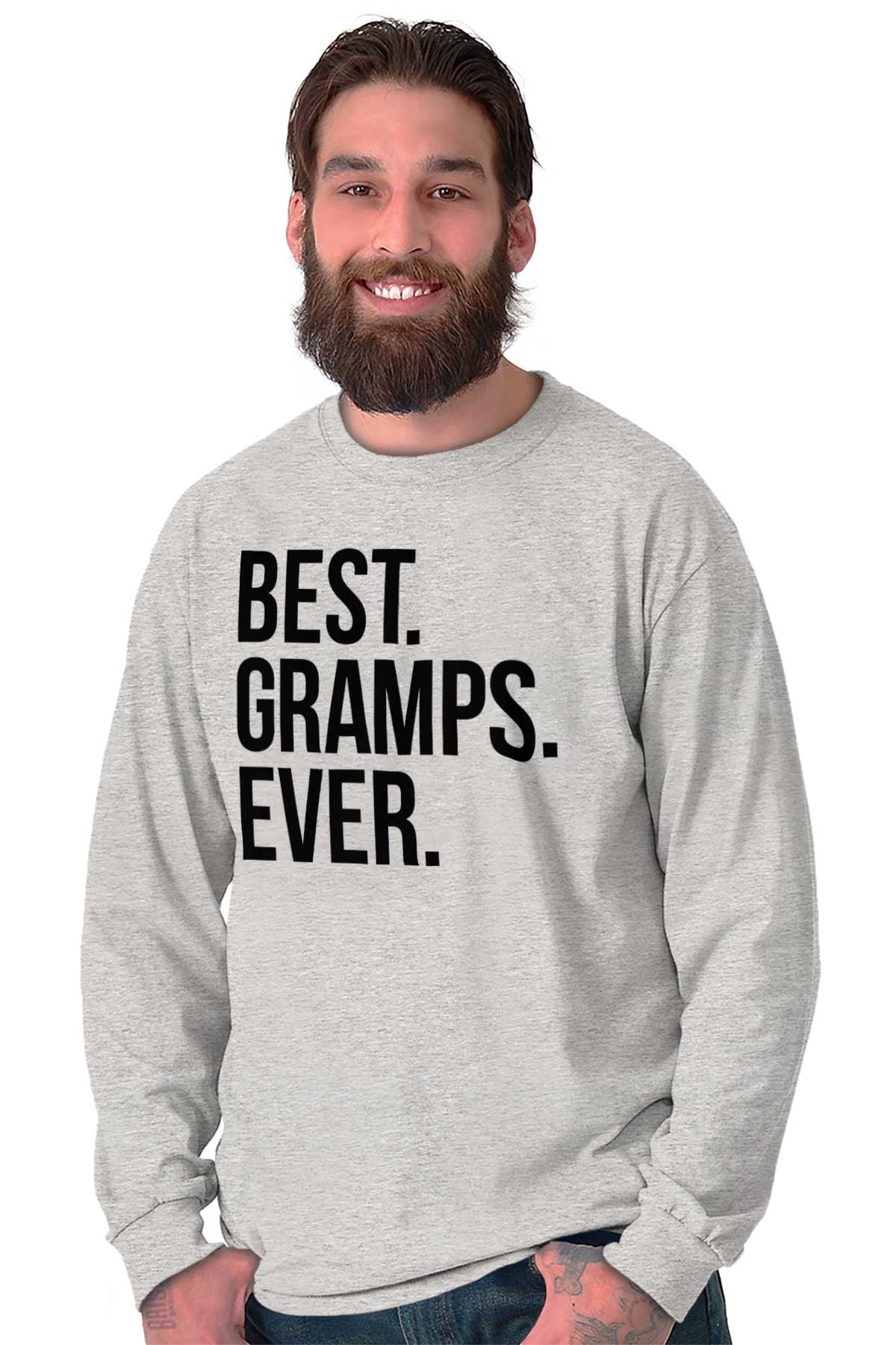 Best Gramps Ever Grandpa Grandfather Men's Big & Tall Long Sleeve ...